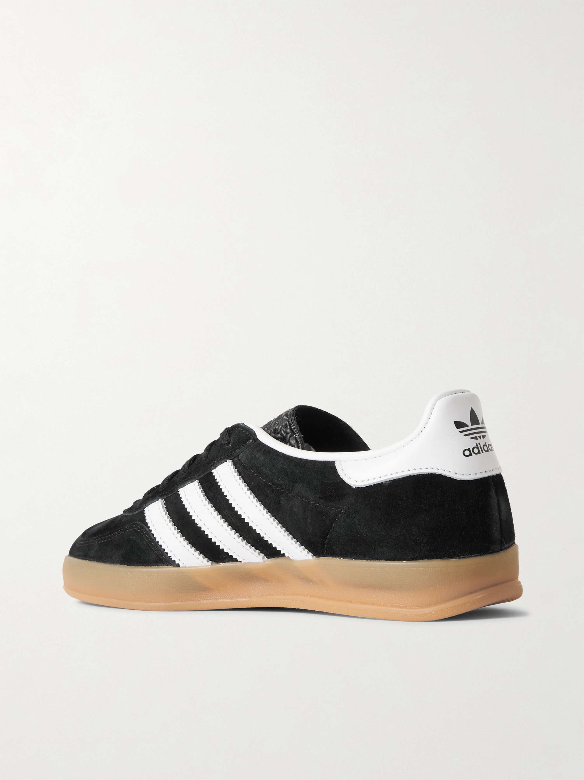 ADIDAS ORIGINALS Gazelle Indoor leather-trimmed suede sneakers | NET-A ...