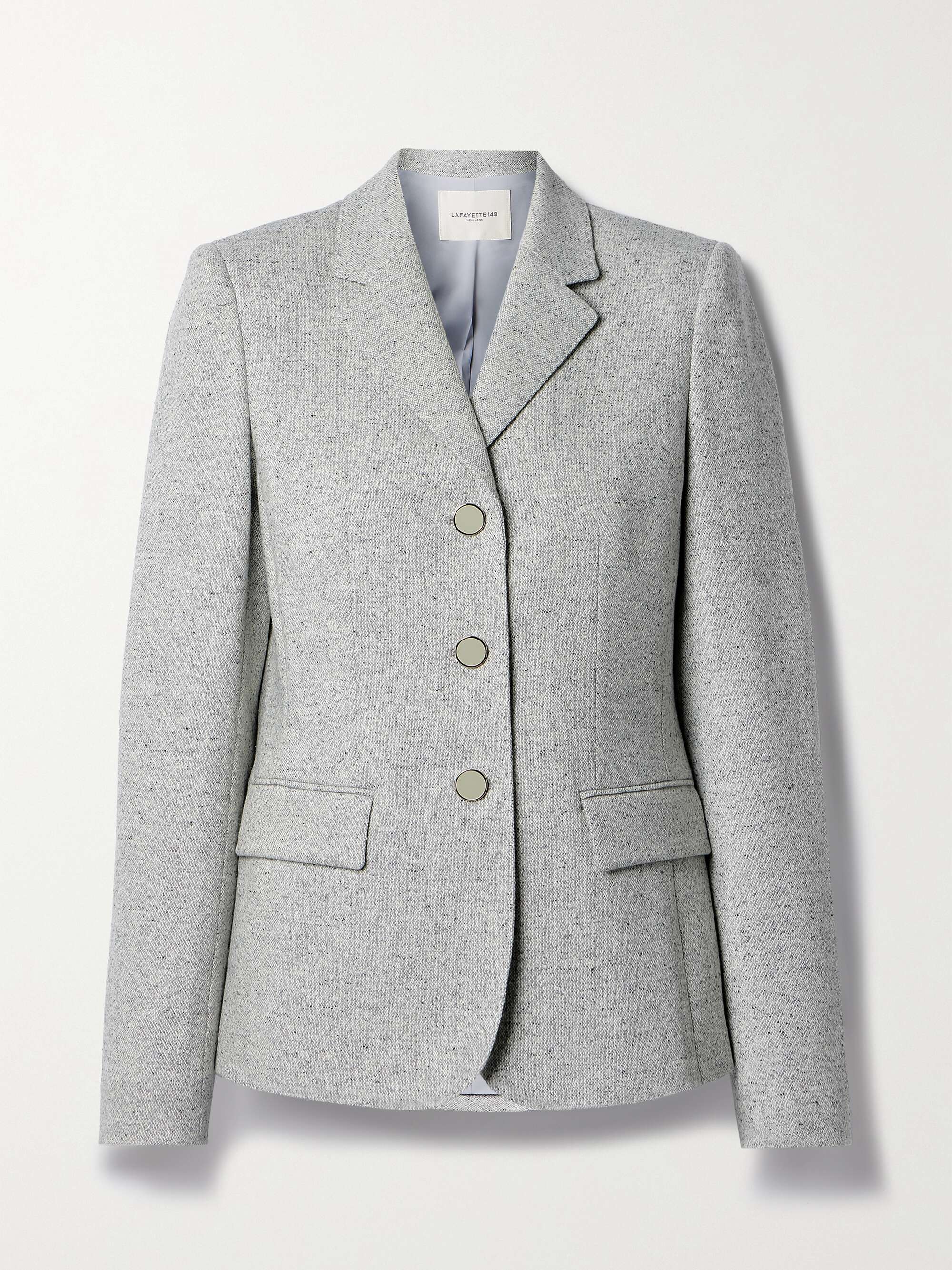 Womens Grey Tweed Blazer