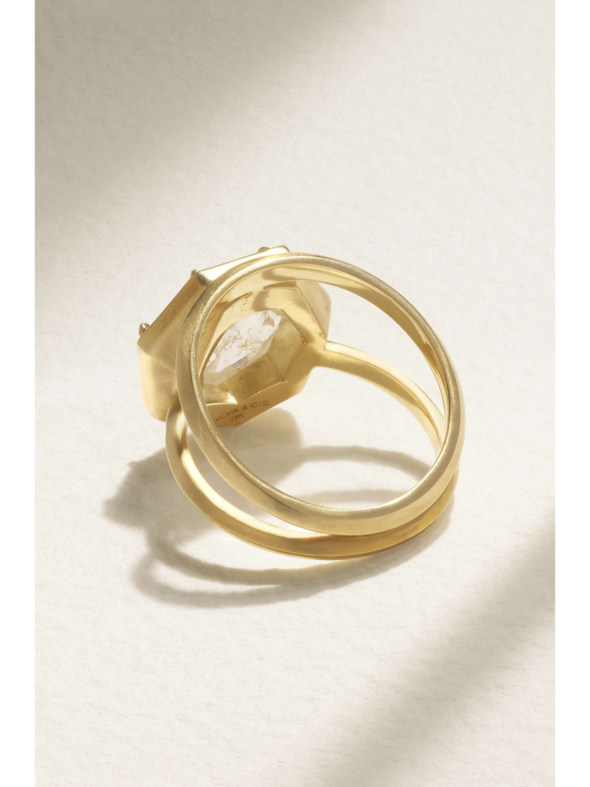 SYLVA & CIE Heptagon 18-karat gold diamond ring | NET-A-PORTER