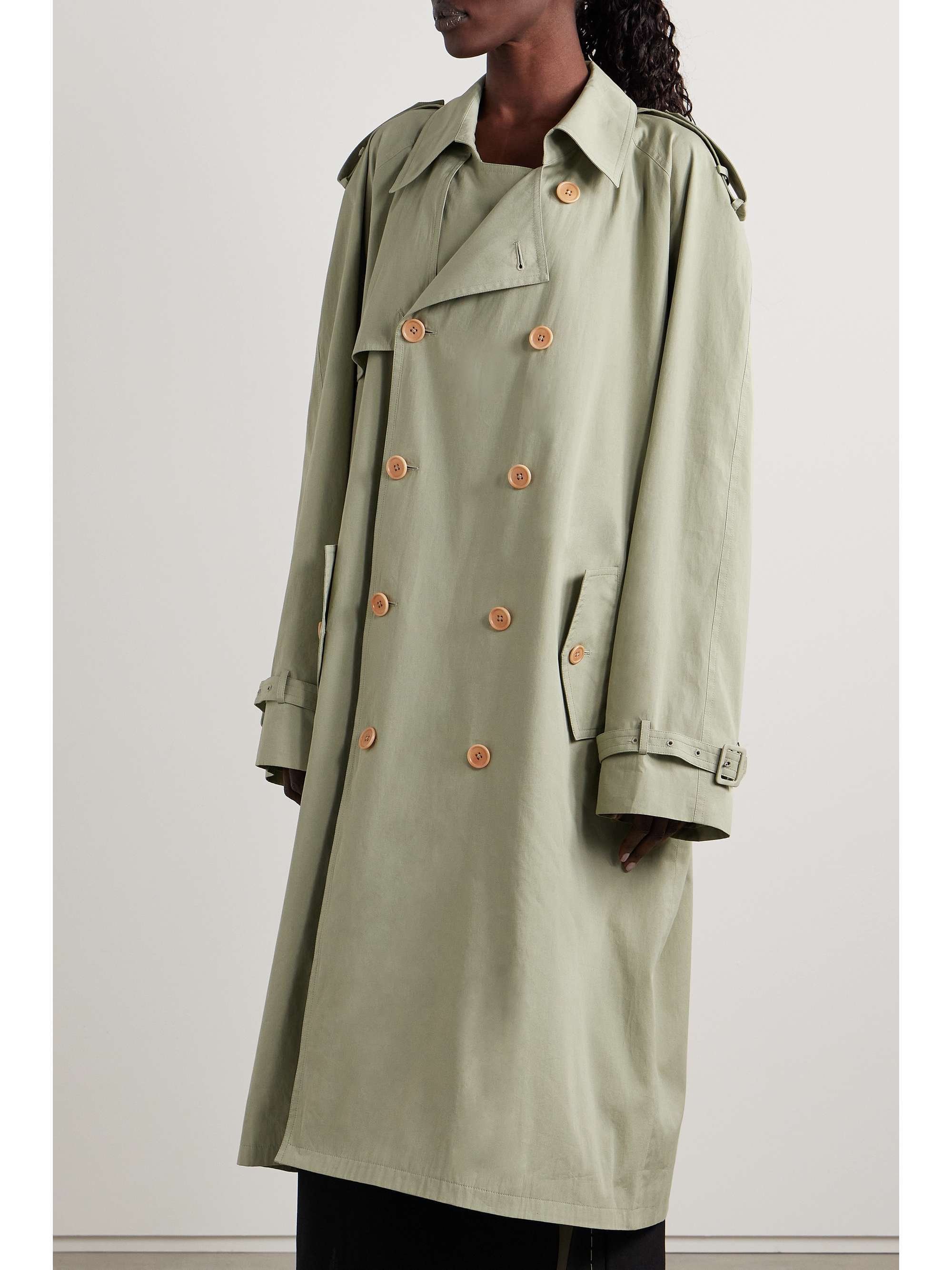 THE ROW June double-breasted belted cotton trench coat | NET-A-PORTER