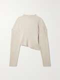 White Danana asymmetric ribbed cotton sweater | THE ROW | NET-A-PORTER