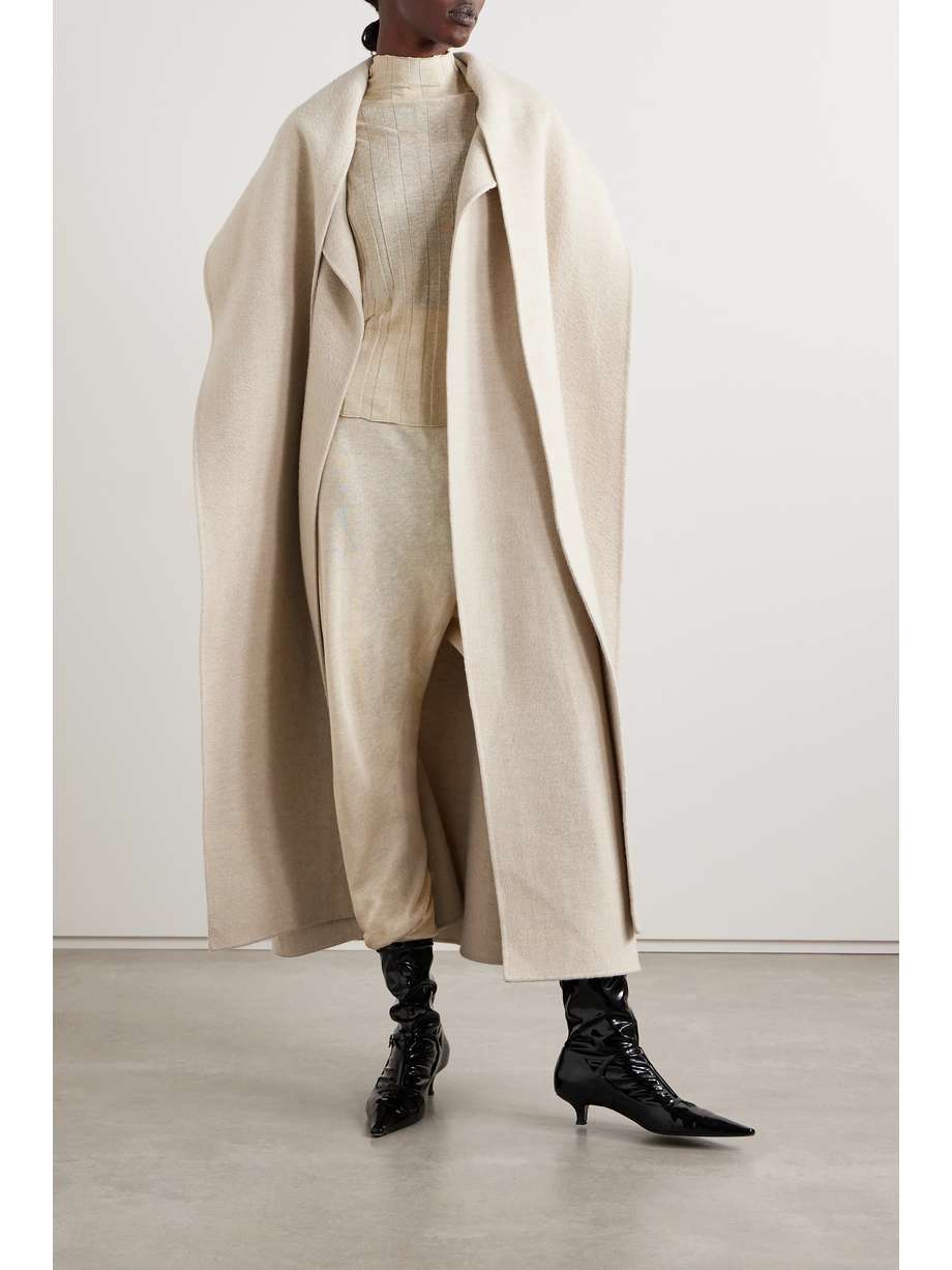 THE ROW Daxy ribbed linen and silk-blend turtleneck top | NET-A-PORTER