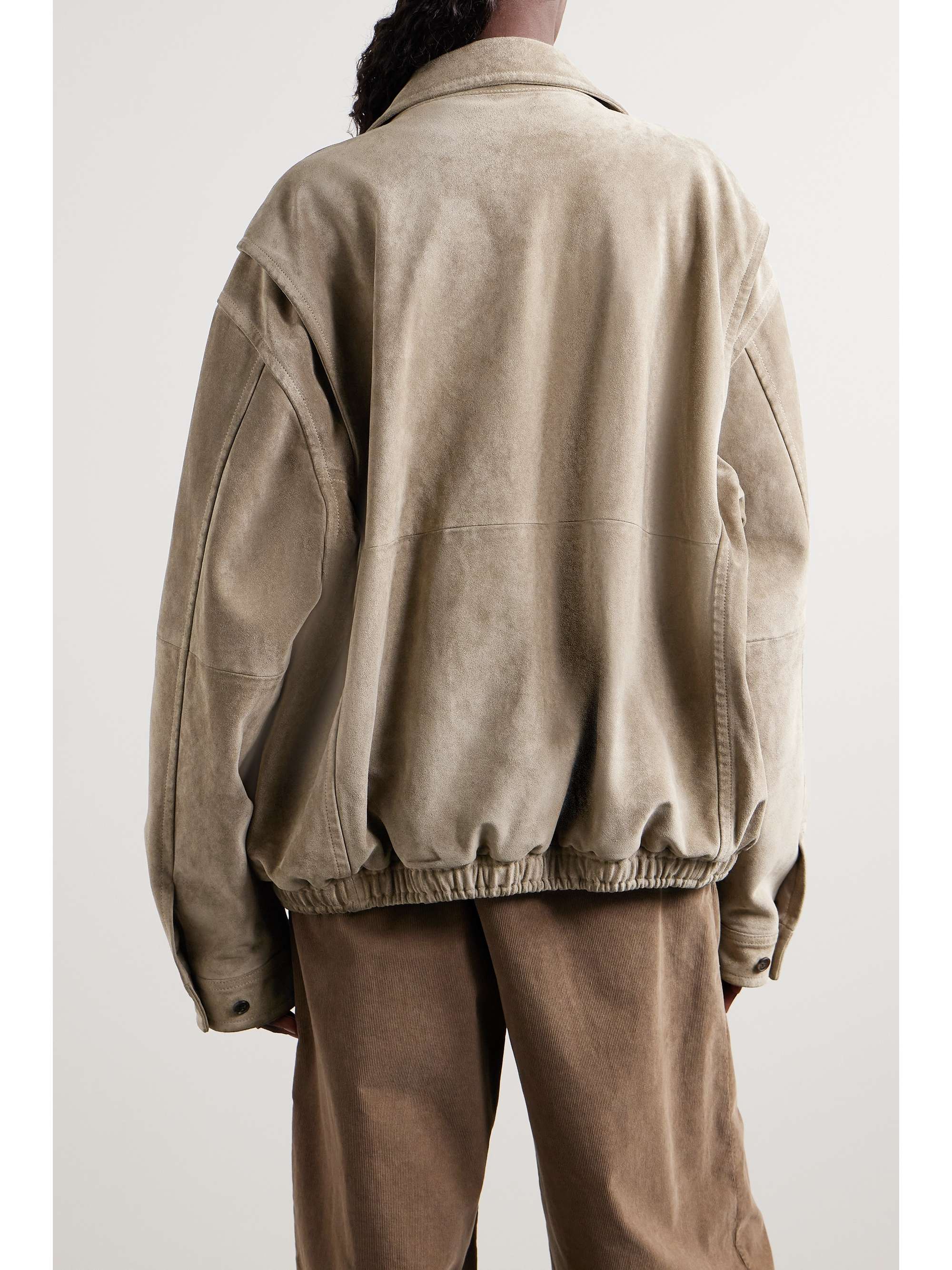 THE ROW Roanna oversized suede bomber jacket | NET-A-PORTER