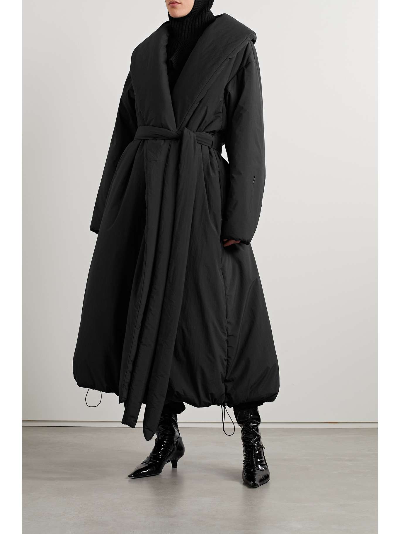 THE ROW Francine padded oversized belted shell coat | NET-A-PORTER