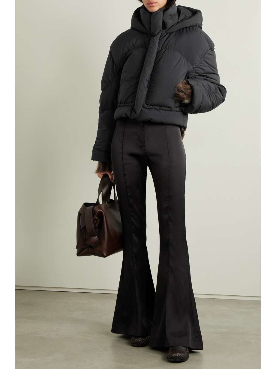 ACNE STUDIOS Cropped hooded padded quilted shell down jacket | NET-A-PORTER