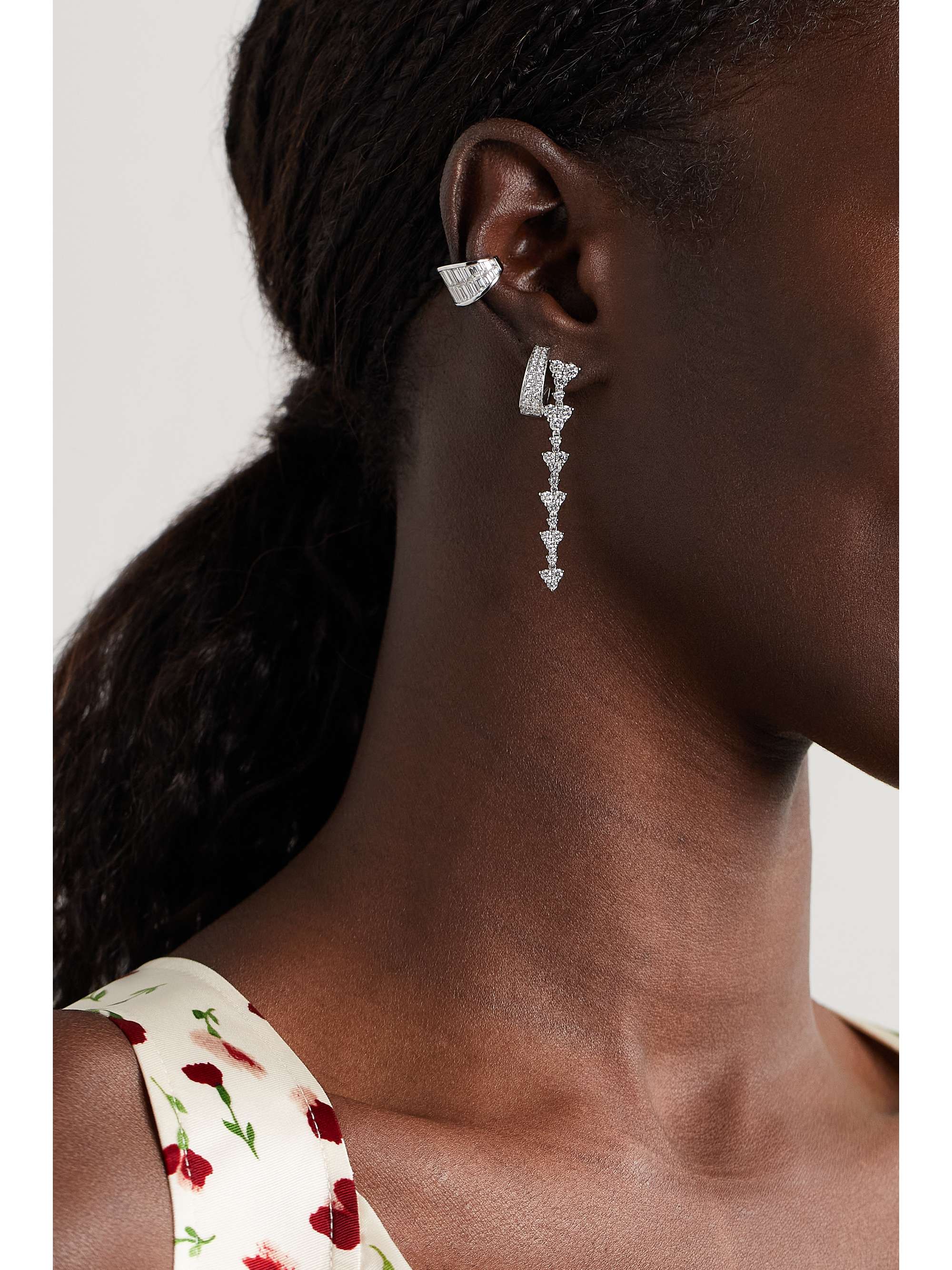 ANITA KO 18-karat white gold diamond earrings | NET-A-PORTER