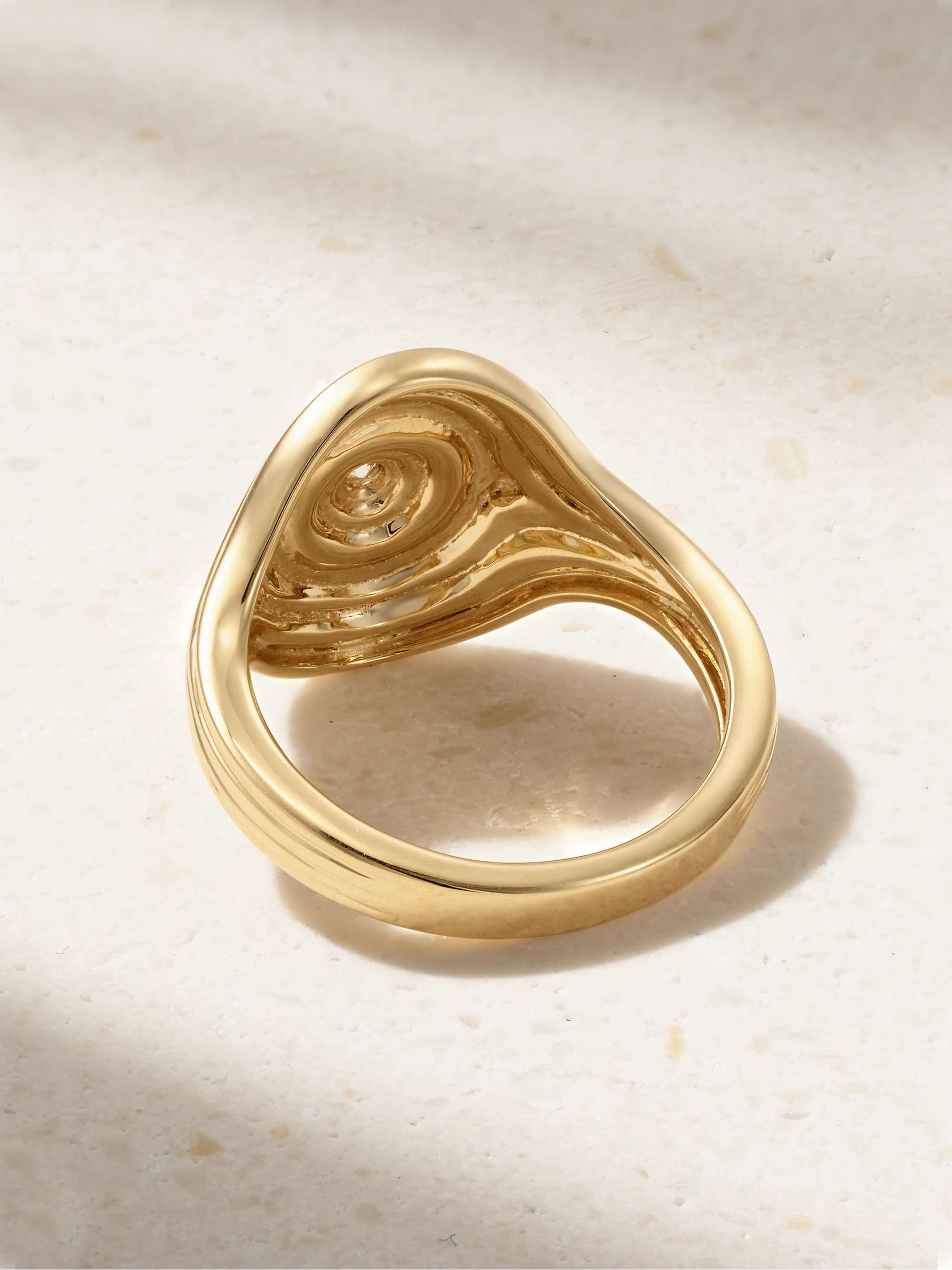 Bague de petit doigt en or 18 carats (750/1000) et diamant Universum ...