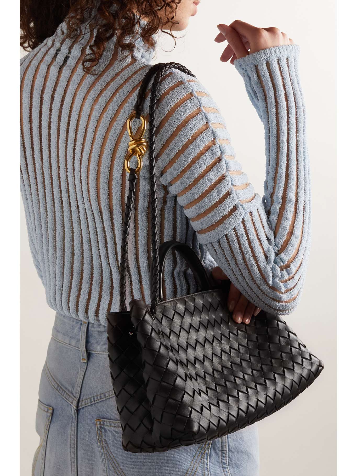 BOTTEGA VENETA East/West Andiamo small intrecciato leather tote | NET-A ...