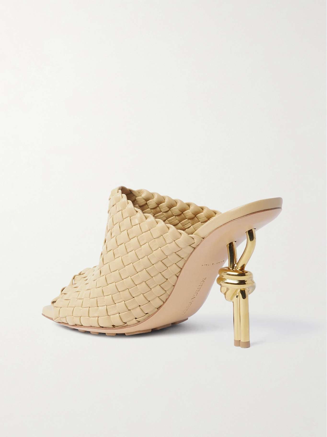 BOTTEGA VENETA Knot embellished intrecciato leather mules | NET-A-PORTER