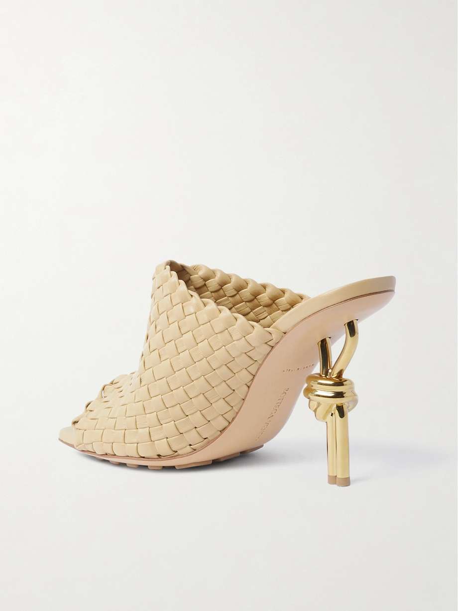 BOTTEGA VENETA Knot embellished intrecciato leather mules | NET-A-PORTER
