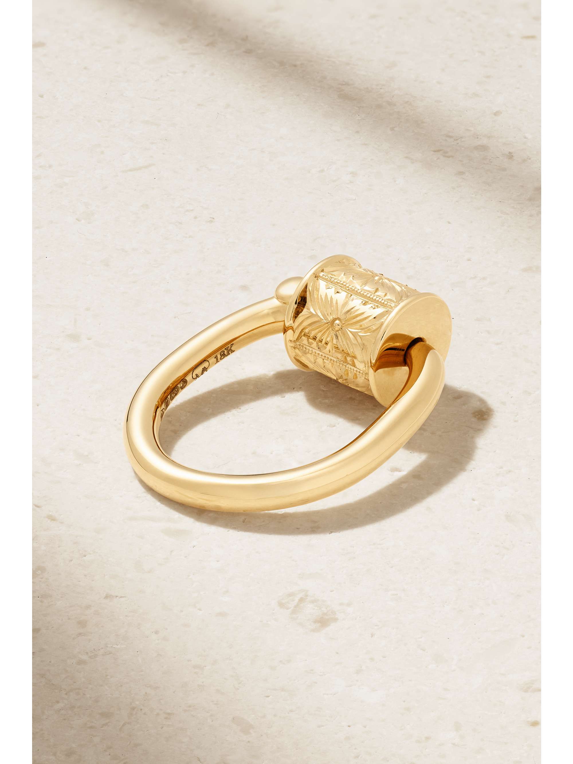 MARLA AARON Trundle Lock 18-karat gold ring | NET-A-PORTER
