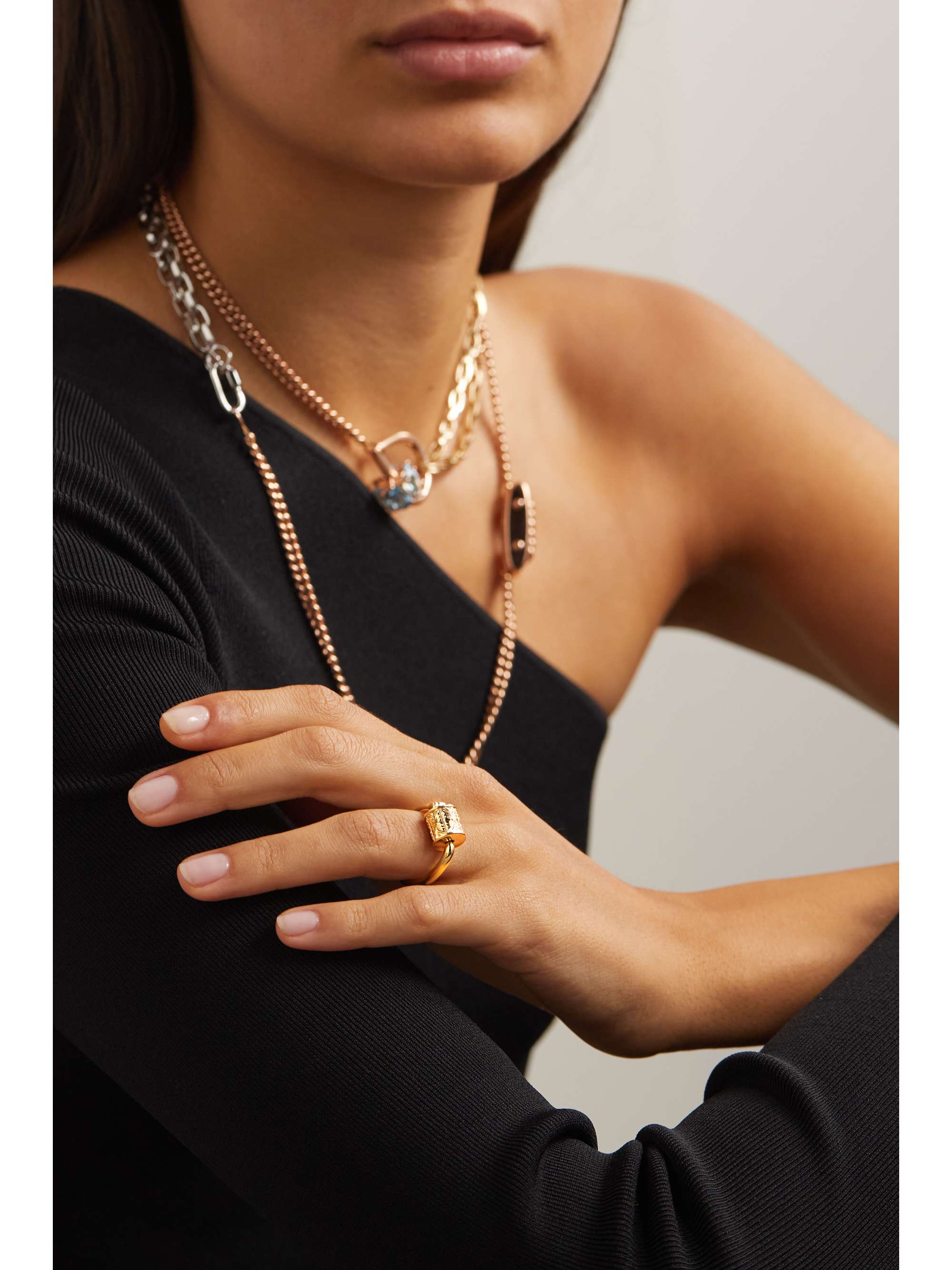 MARLA AARON Trundle Lock 18-karat gold ring | NET-A-PORTER