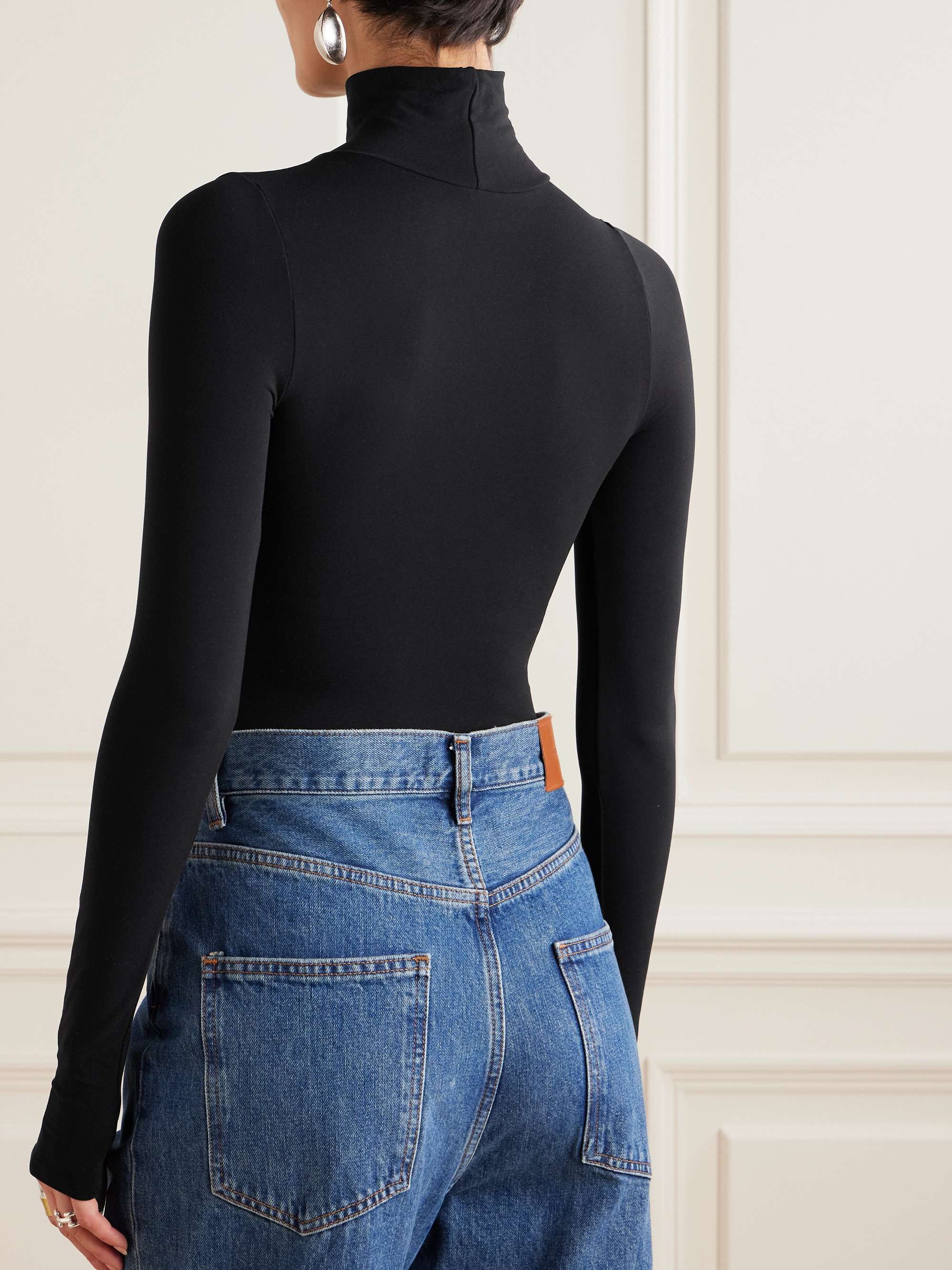 Commando Stretch Jersey Turtleneck Thong Bodysuit Net A Porter