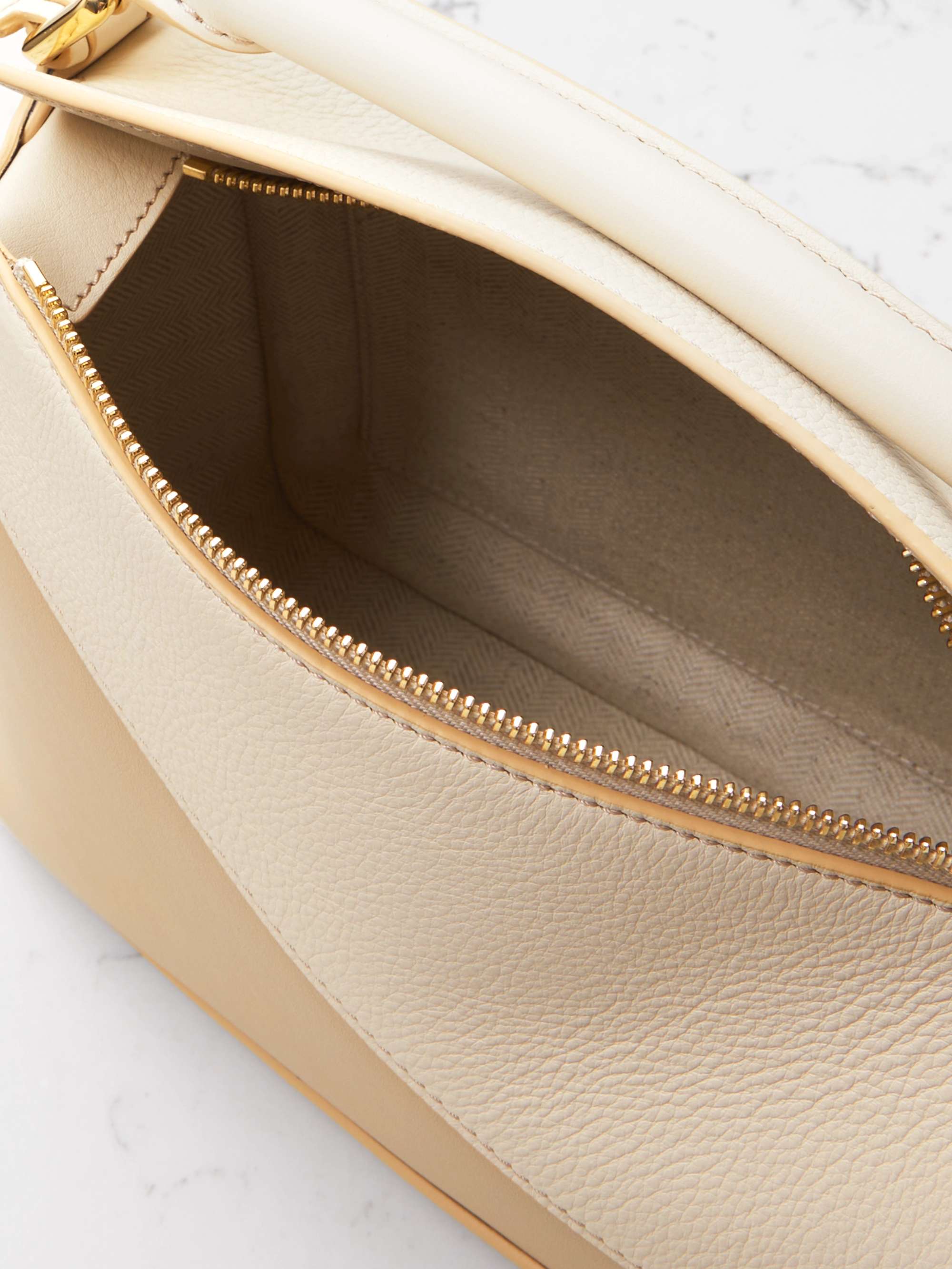 LOEWE Puzzle Edge small color-block textured-leather shoulder bag | NET ...