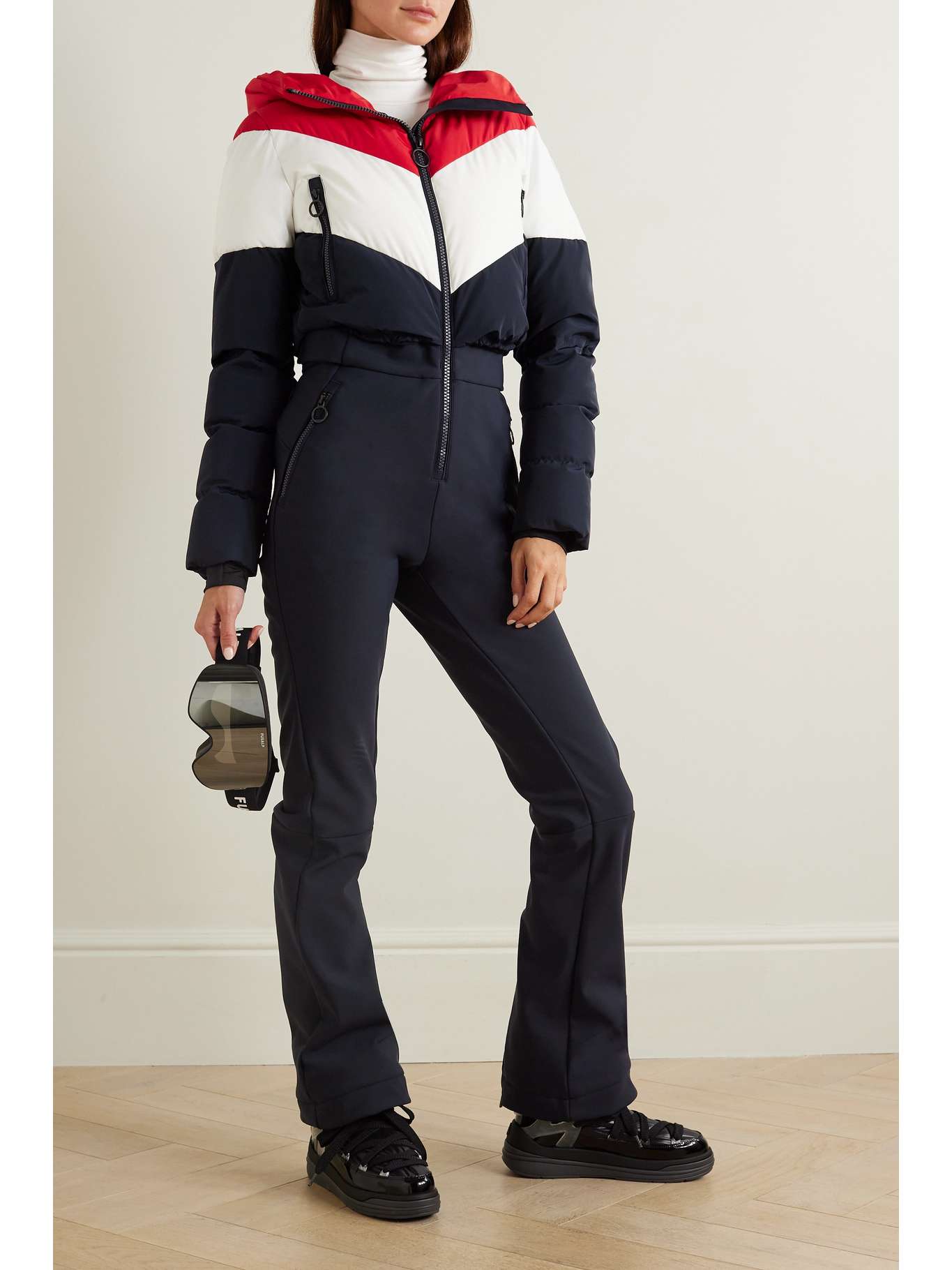 FUSALP Kira softshell quilted color-block ski suit | NET-A-PORTER