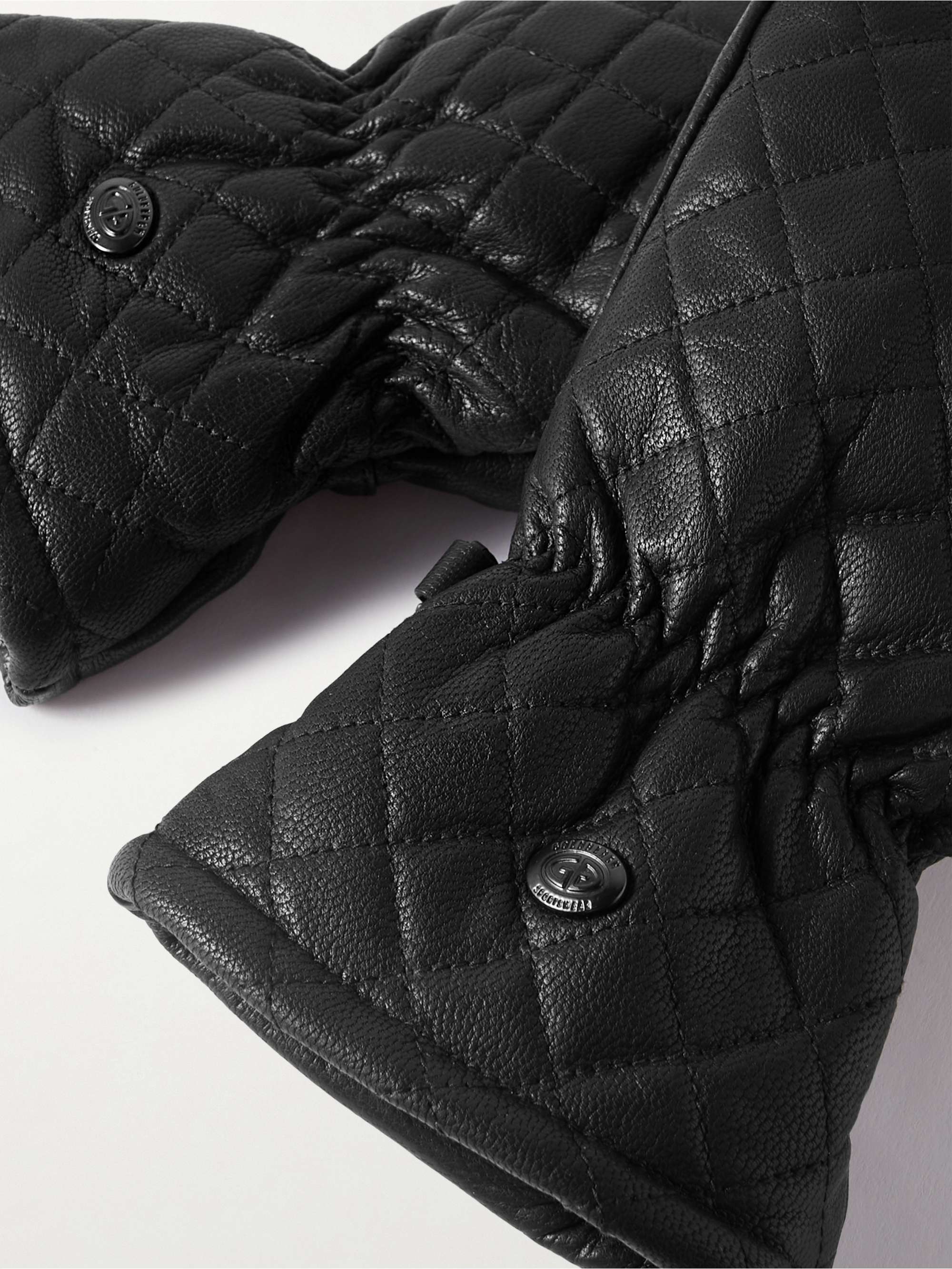 GOLDBERGH Nishi padded quilted leather gloves | NET-A-PORTER