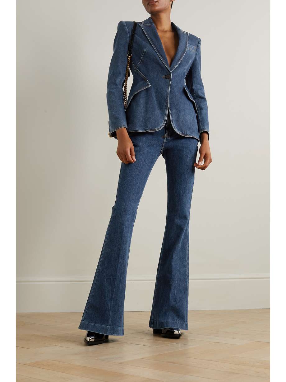 MCQUEEN Denim blazer | NET-A-PORTER