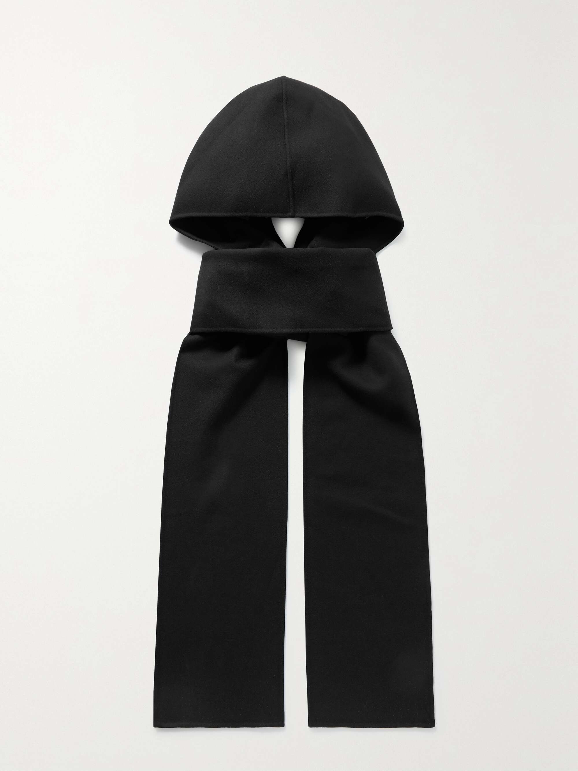 THE ROW Gordie hooded brushed-cashmere scarf | NET-A-PORTER