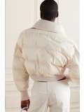 Off-white Caraco layered ribbed-knit and quilted shell jacket ...