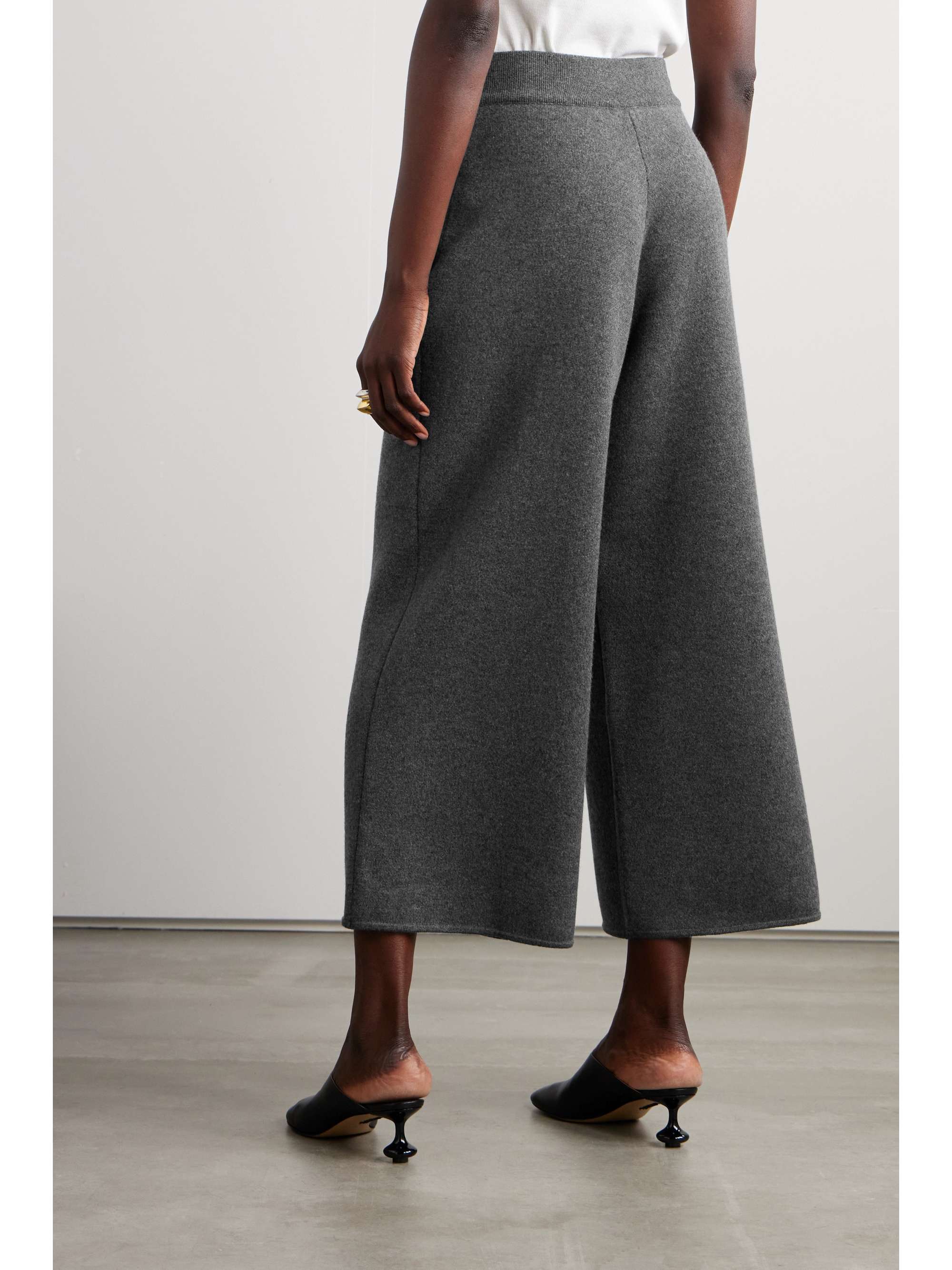 LOEWE Cropped cashmere wide-leg pants | NET-A-PORTER