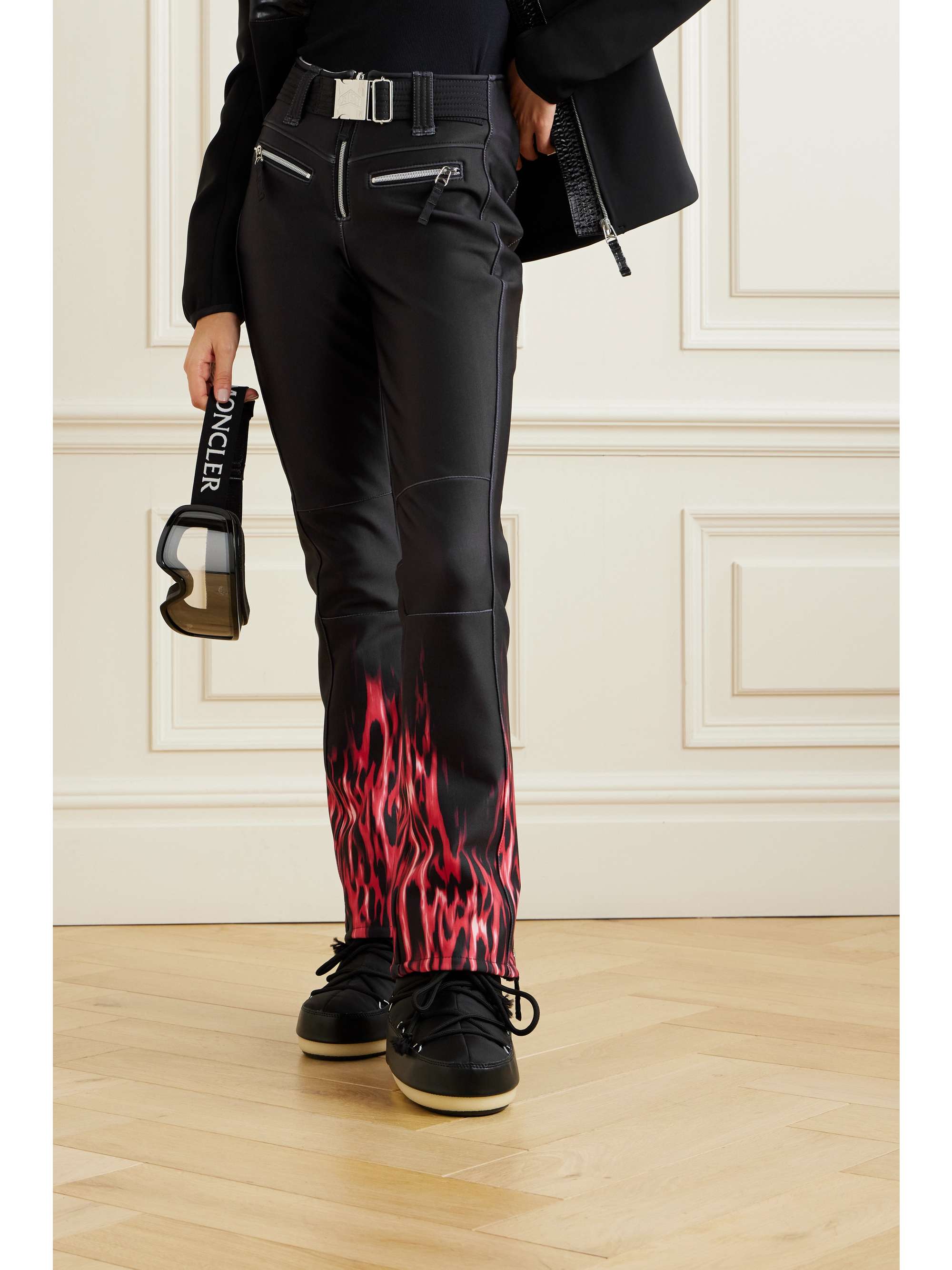 JETSET Tiby belted printed bootcut ski pants | NET-A-PORTER