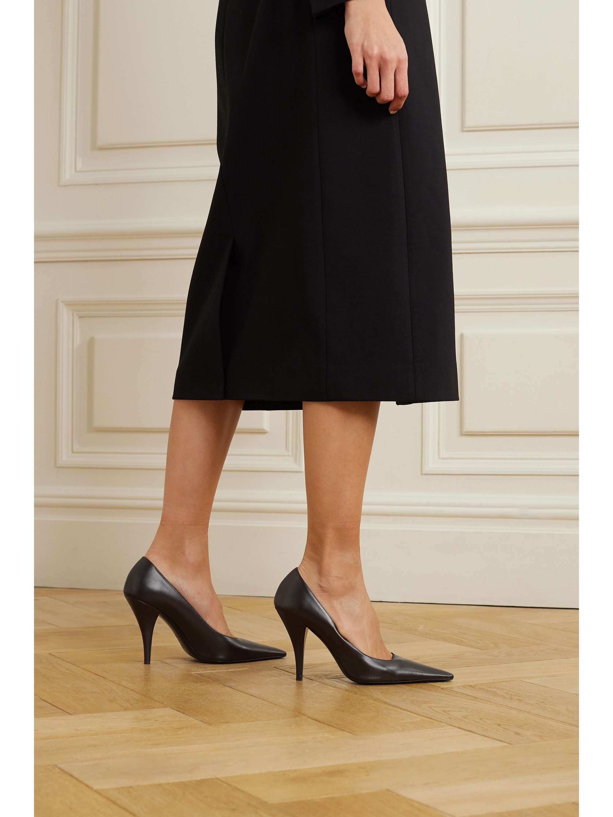 THE ROW Lana leather point-toe pumps | NET-A-PORTER