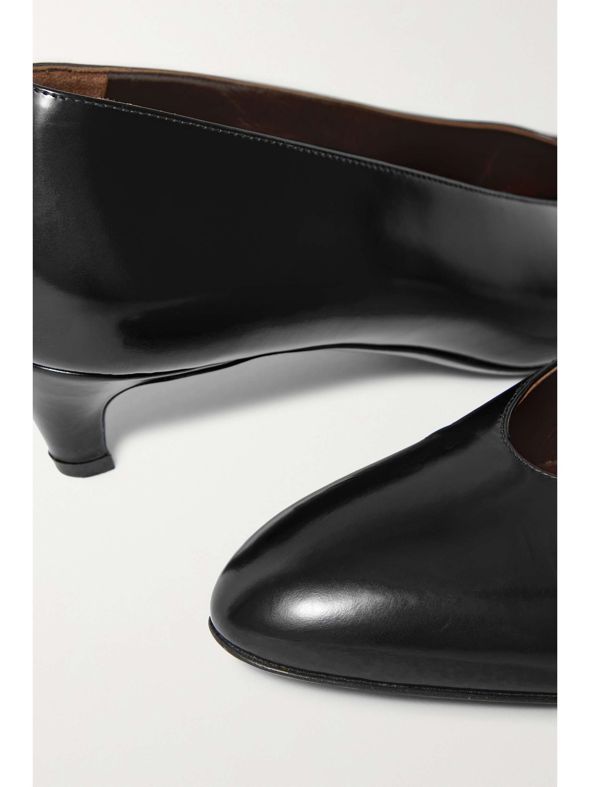 THE ROW Glossed-leather pumps | NET-A-PORTER