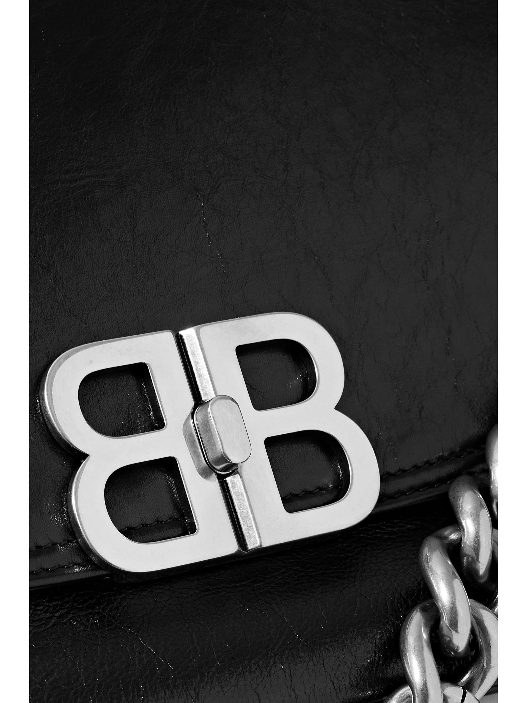 BALENCIAGA BB embellished leather shoulder bag | NET-A-PORTER BALENCIAGA BB embellished leather shoulder bag | NET-A-PORTER