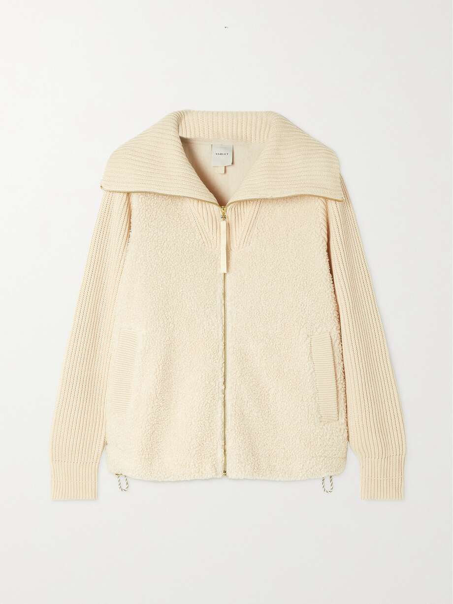 VARLEY Ardley fleece and ribbed cotton jacket | NET-A-PORTER