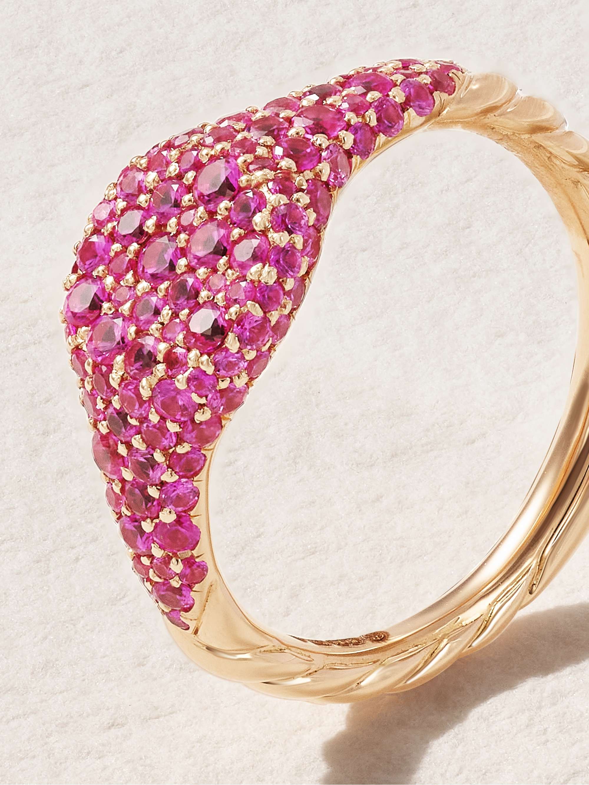 DAVID YURMAN 18-karat rose gold sapphire pinky ring | NET-A-PORTER
