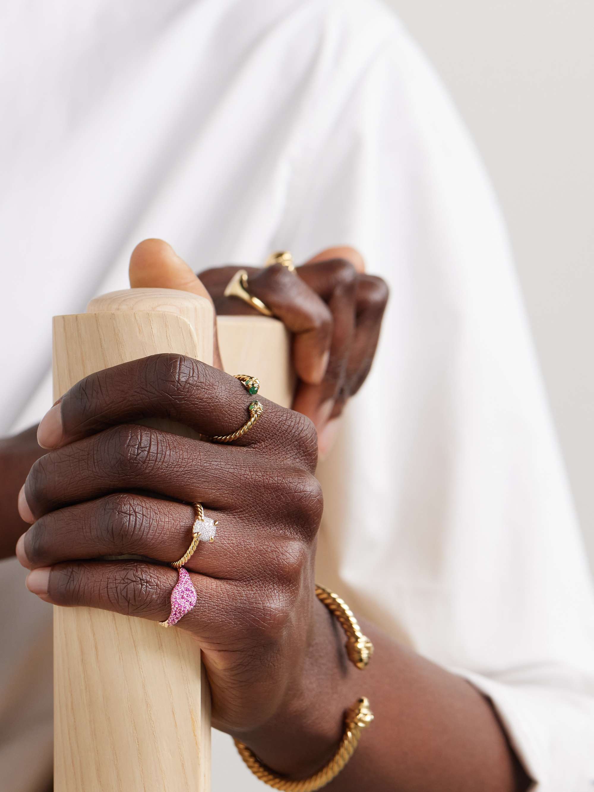 DAVID YURMAN 18-karat rose gold sapphire pinky ring | NET-A-PORTER