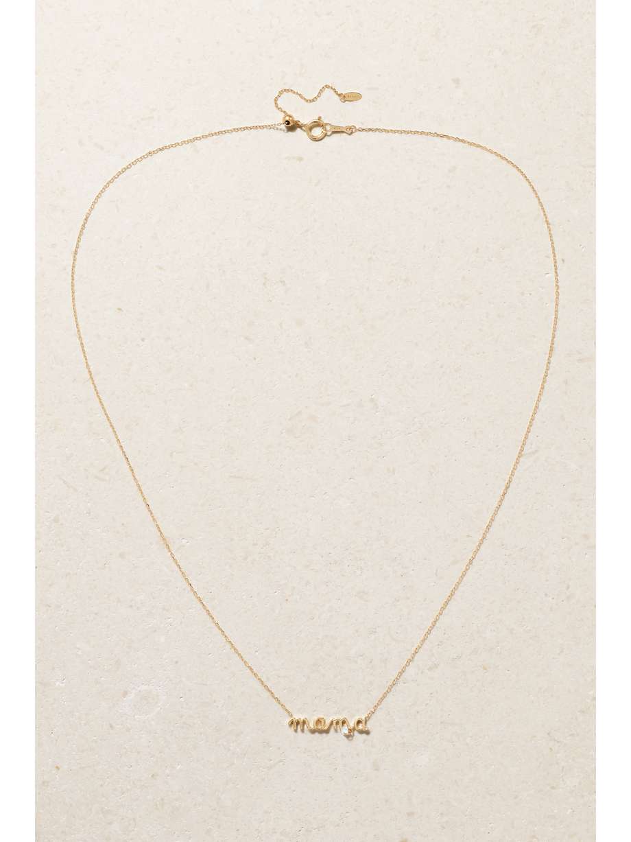 PERSÉE Mama 18-karat gold diamond necklace | NET-A-PORTER