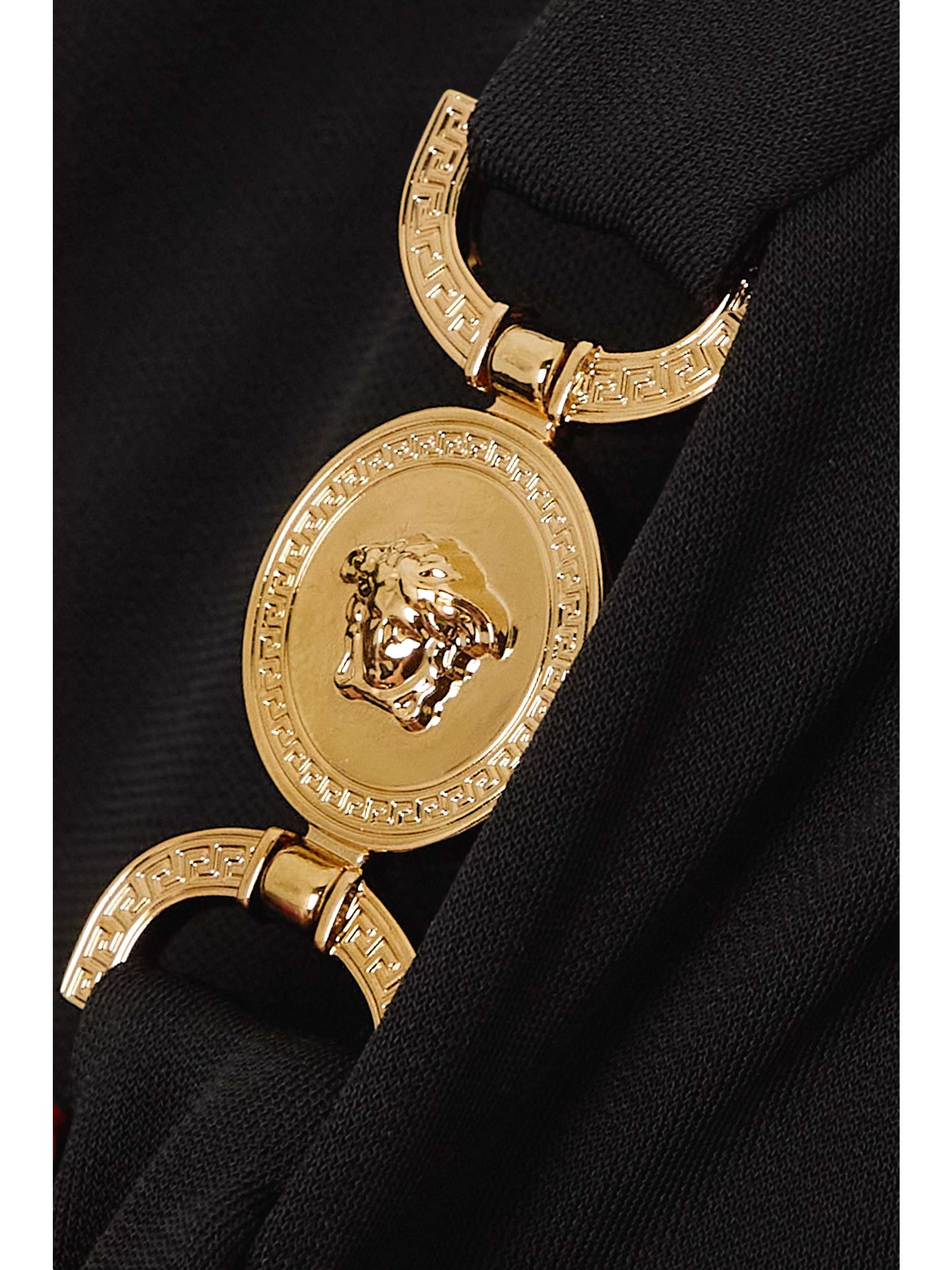 VERSACE Icons embellished stretch-crepe midi dress | NET-A-PORTER