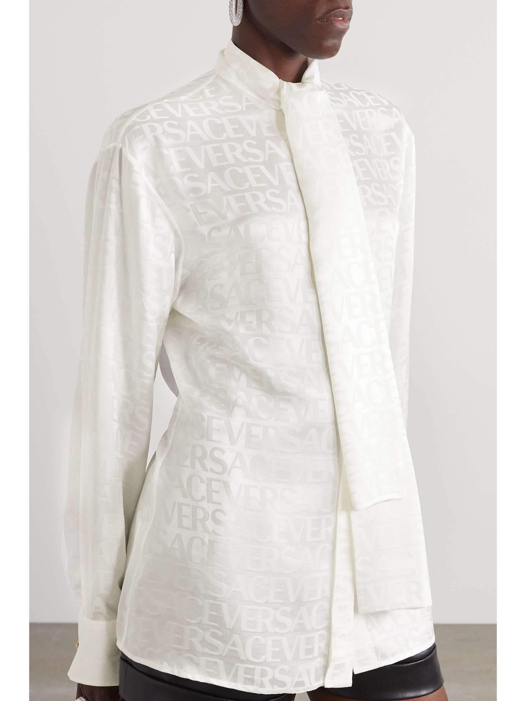VERSACE Icons satin-jacquard shirt | NET-A-PORTER