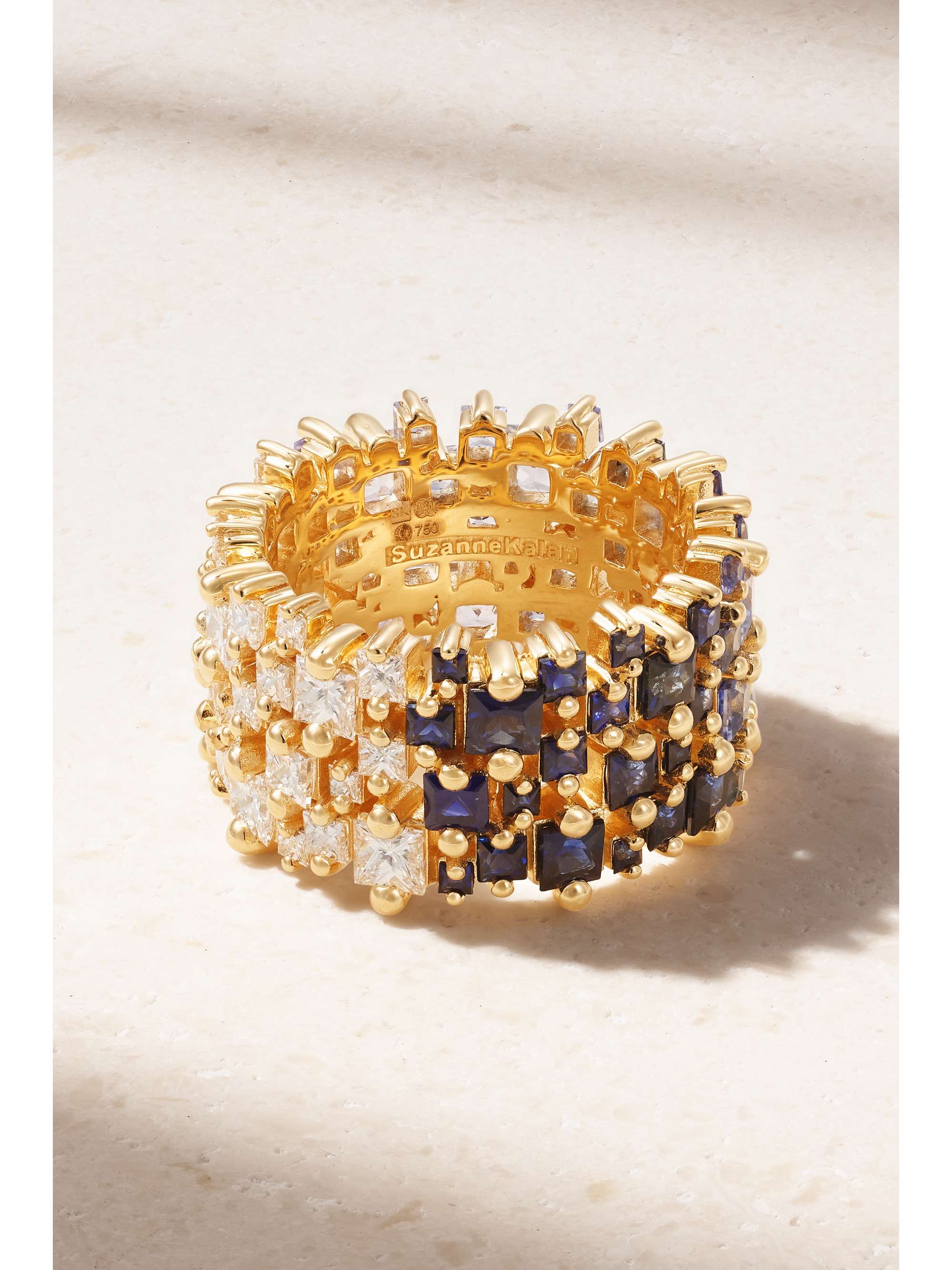 SUZANNE KALAN 18-karat gold, sapphire and diamond ring | NET-A-PORTER