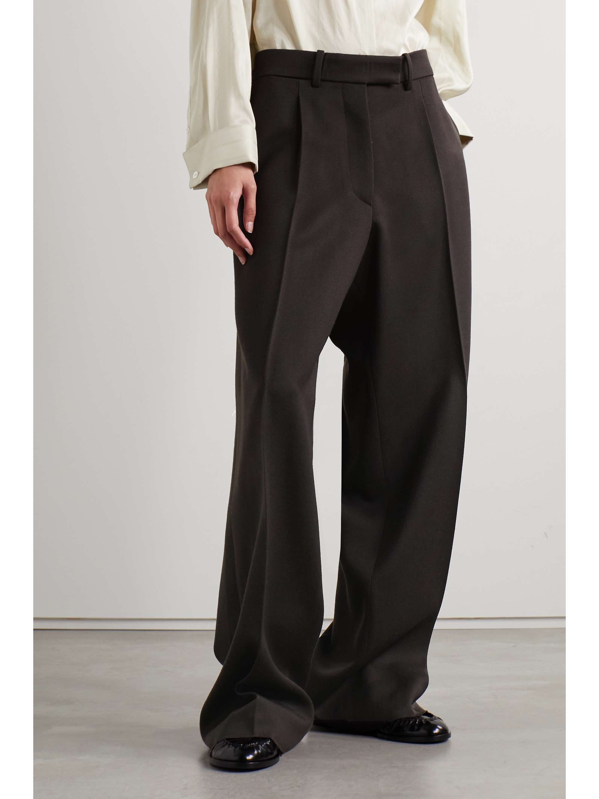 THE ROW Roan straight-leg wool-twill pants | NET-A-PORTER