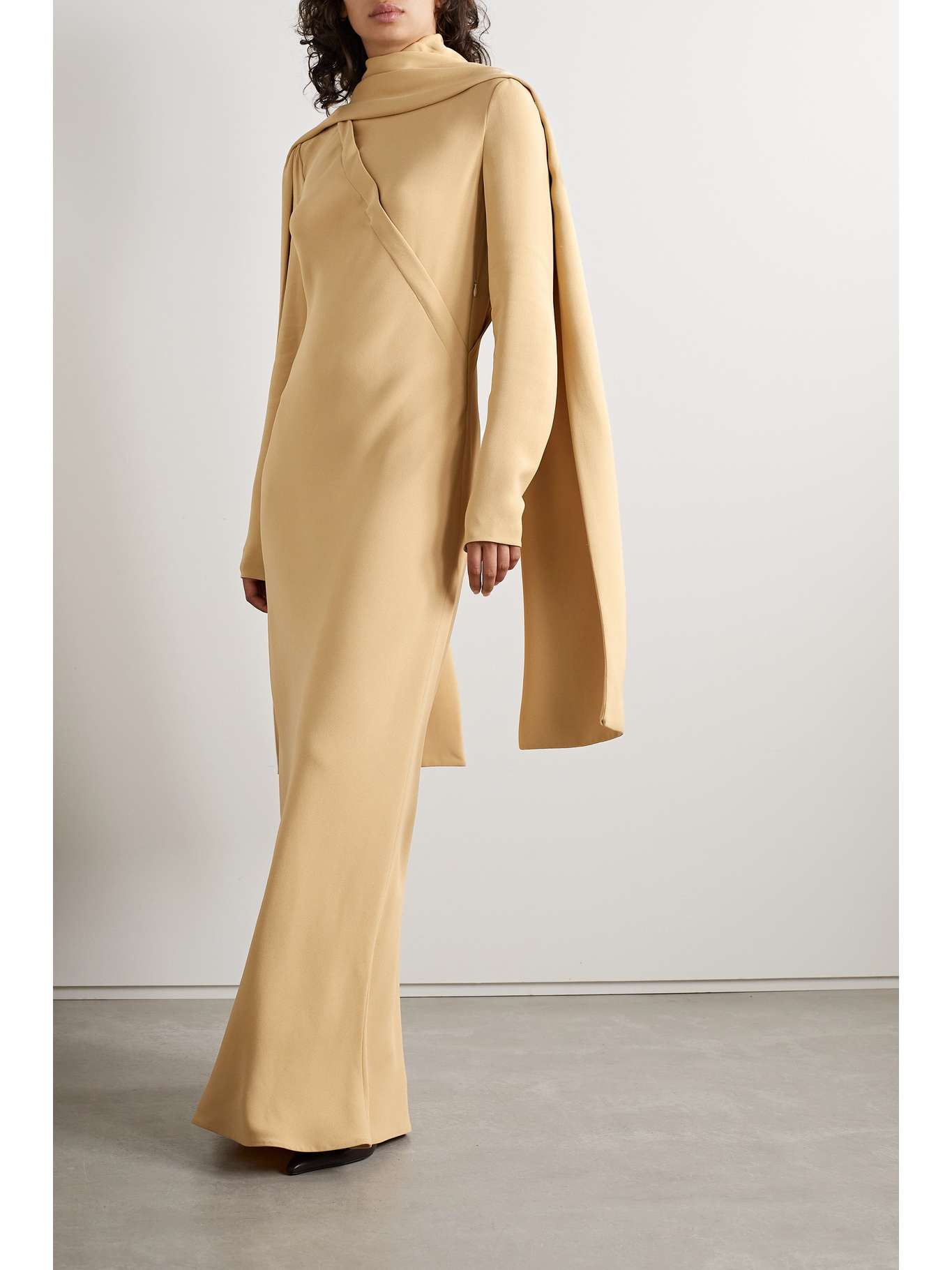 THE ROW Pascal draped silk-crepe maxi dress | NET-A-PORTER