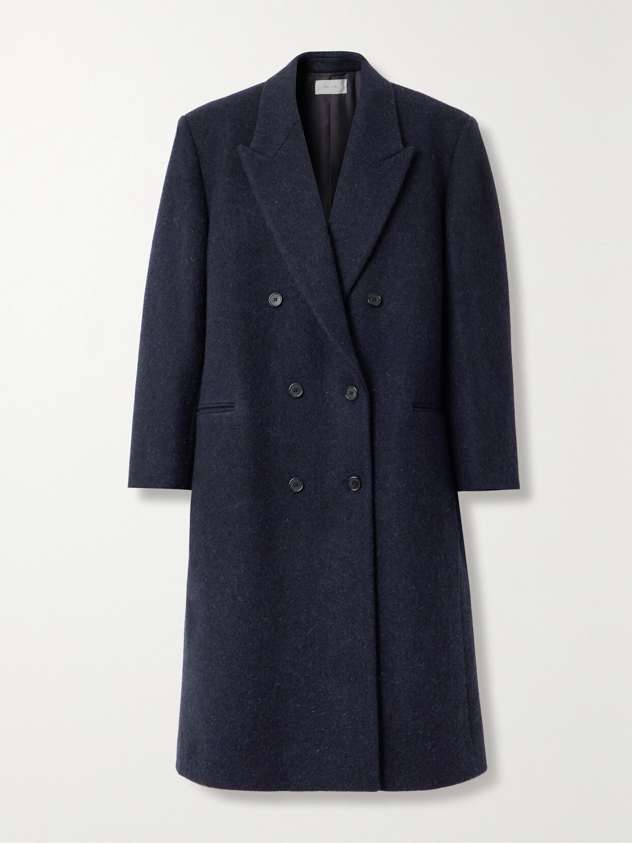 The Row Dhanila Double-breasted Wool Coat In Blue | ModeSens