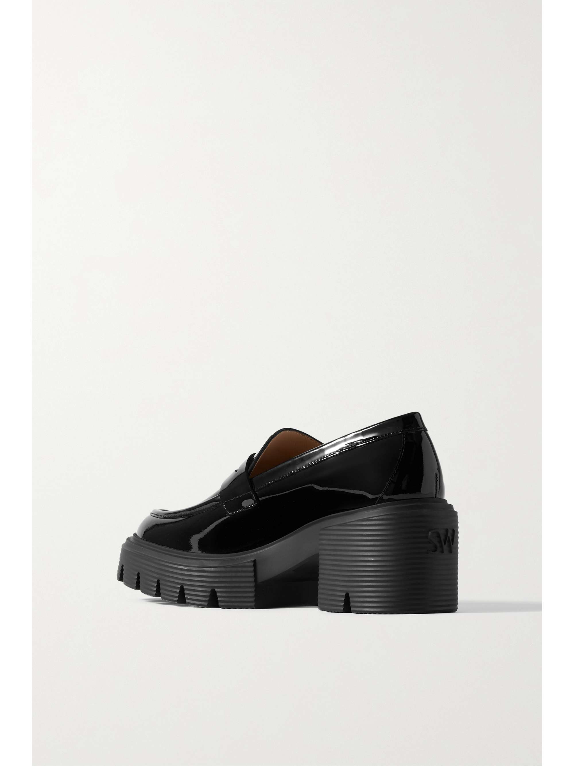 STUART WEITZMAN Soho patent-leather platform loafers | NET-A-PORTER