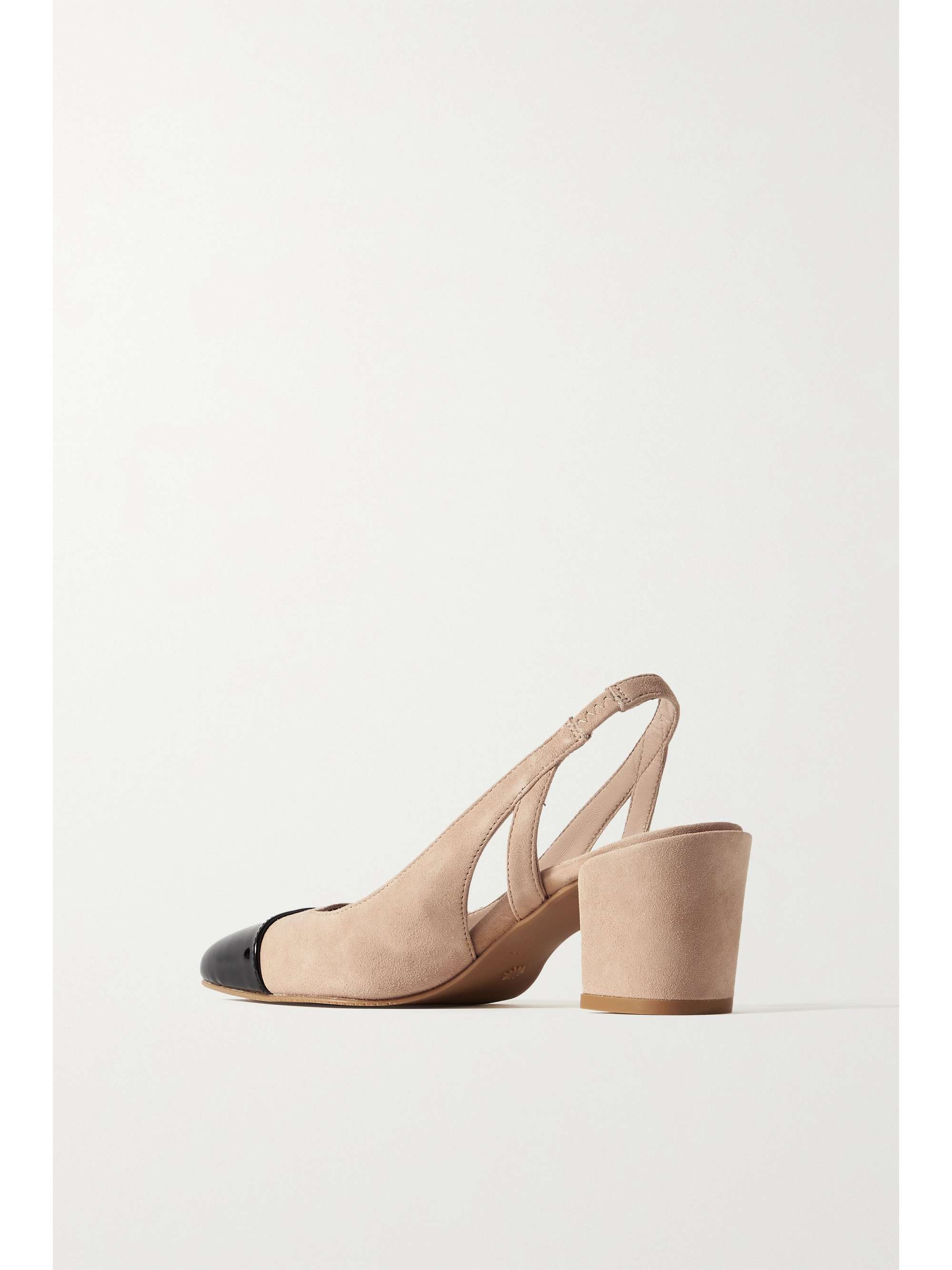 STUART WEITZMAN Suede and patent-leather slingback pumps | NET-A-PORTER