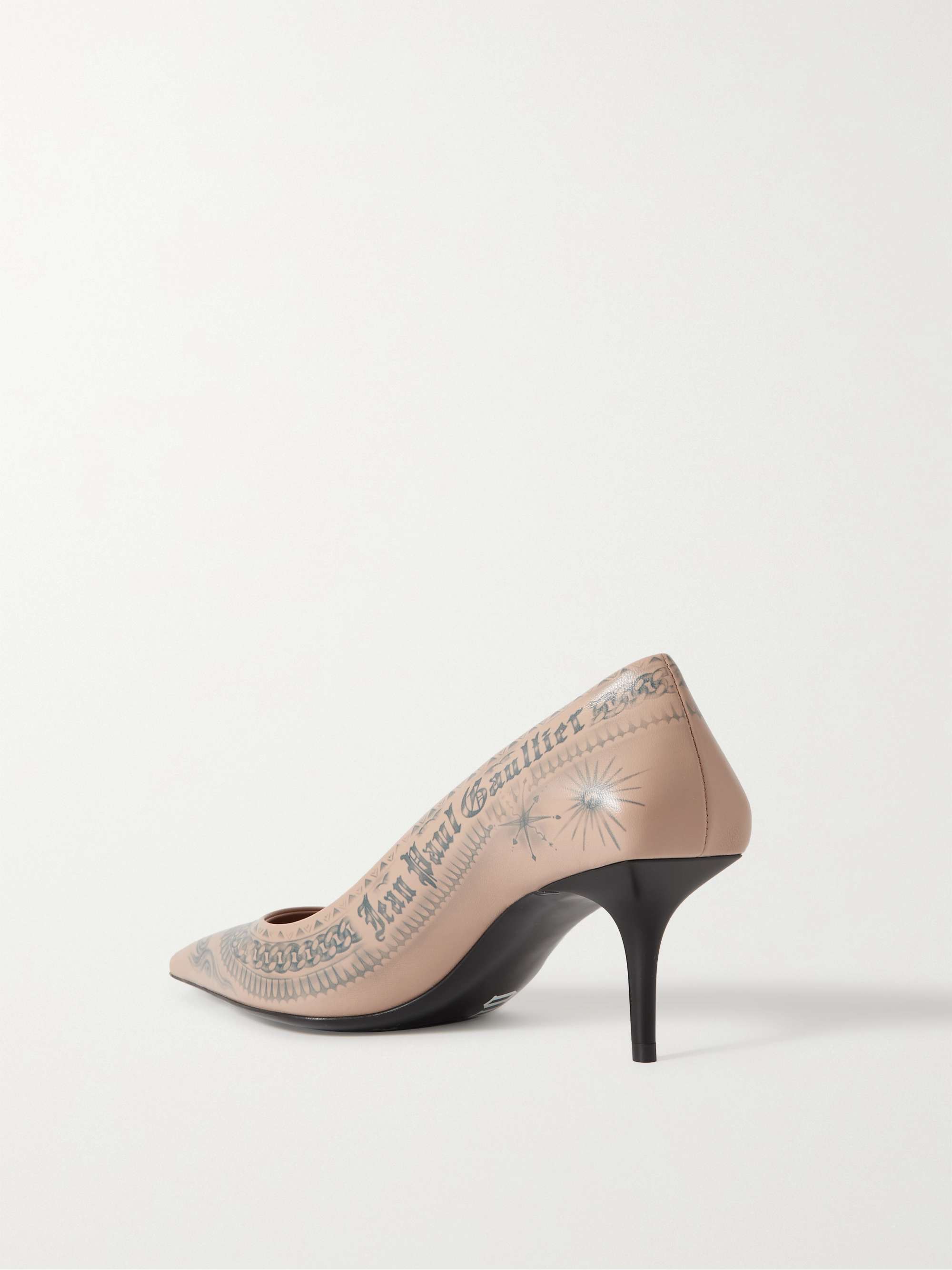 JIMMY CHOO + Jean Paul Gaultier 60 printed leather pumps | NET-A-PORTER