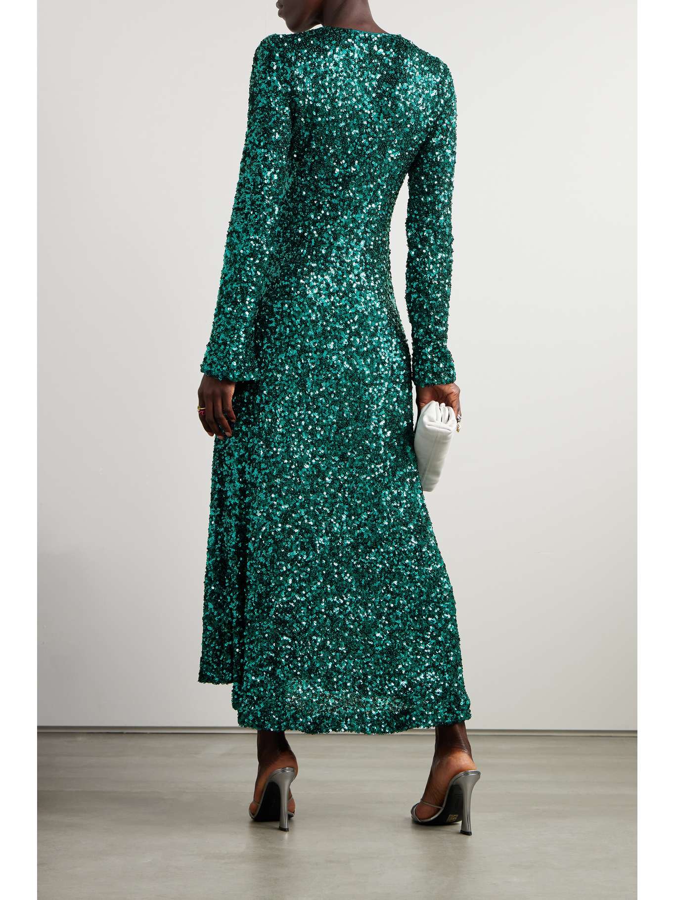 ROTATE BIRGER CHRISTENSEN Sierra sequined stretch recycled-tulle midi dress | NET-A-PORTER