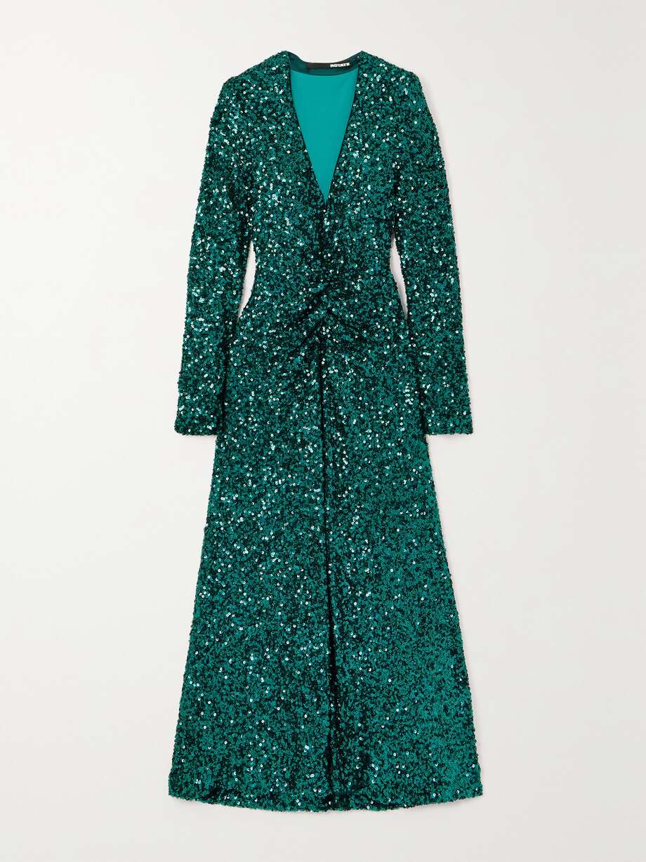 ROTATE BIRGER CHRISTENSEN Sierra sequined stretch recycled-tulle midi dress | NET-A-PORTER