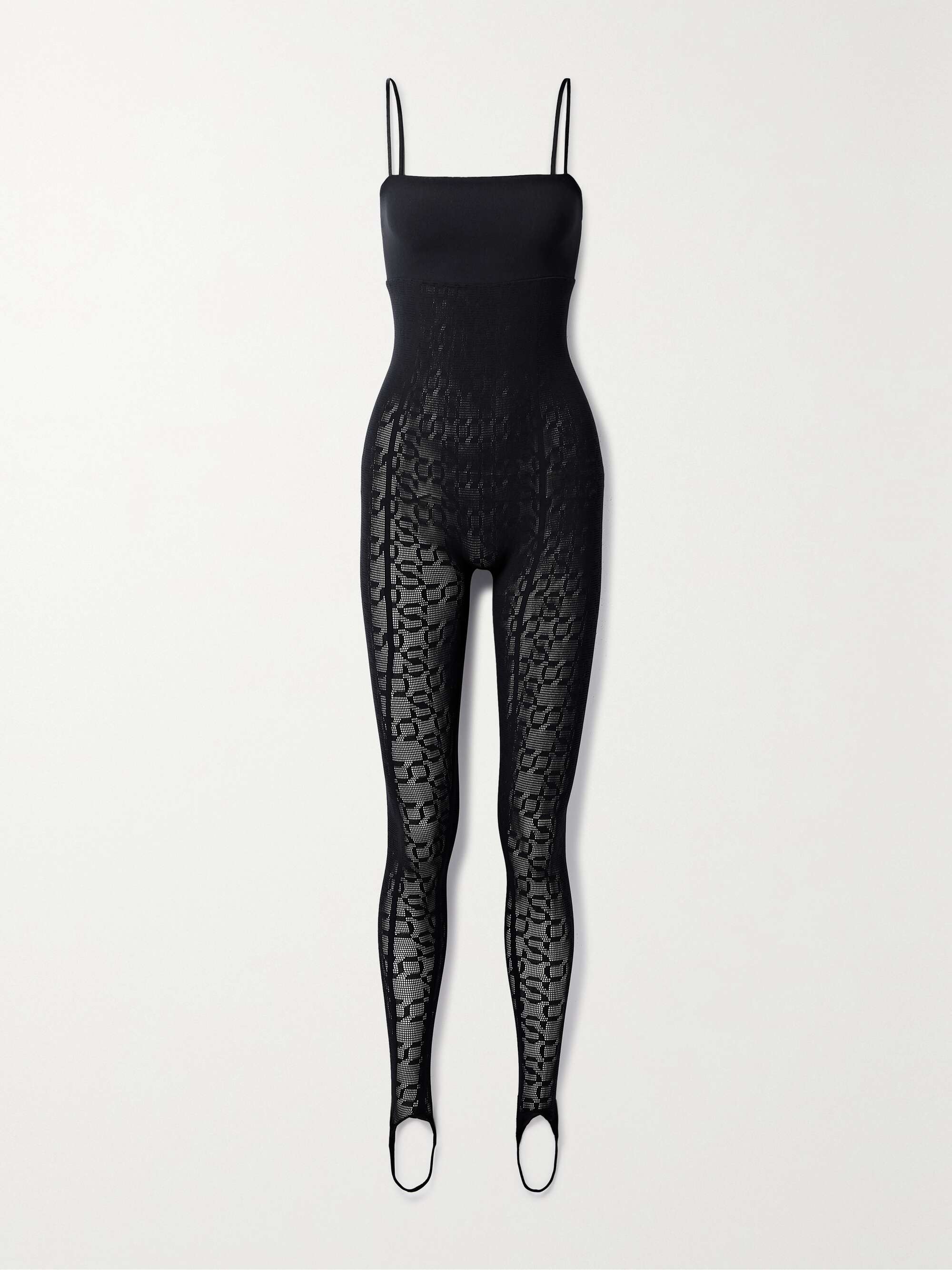 WOLFORD + NET SUSTAIN + SIMKHAI jersey-trimmed stretch jacquard-knit ...