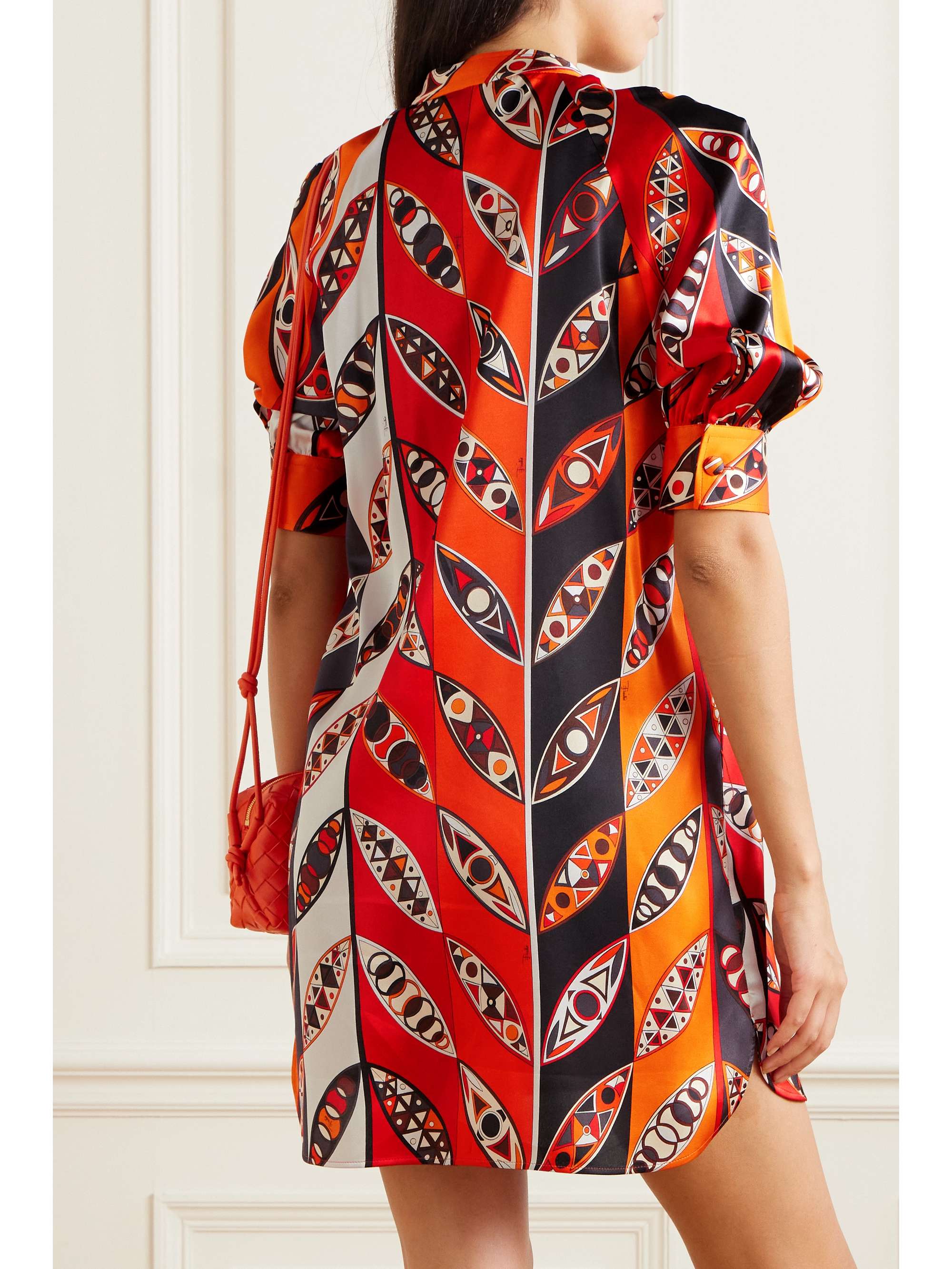 PUCCI Printed silk-blend satin mini dress | NET-A-PORTER