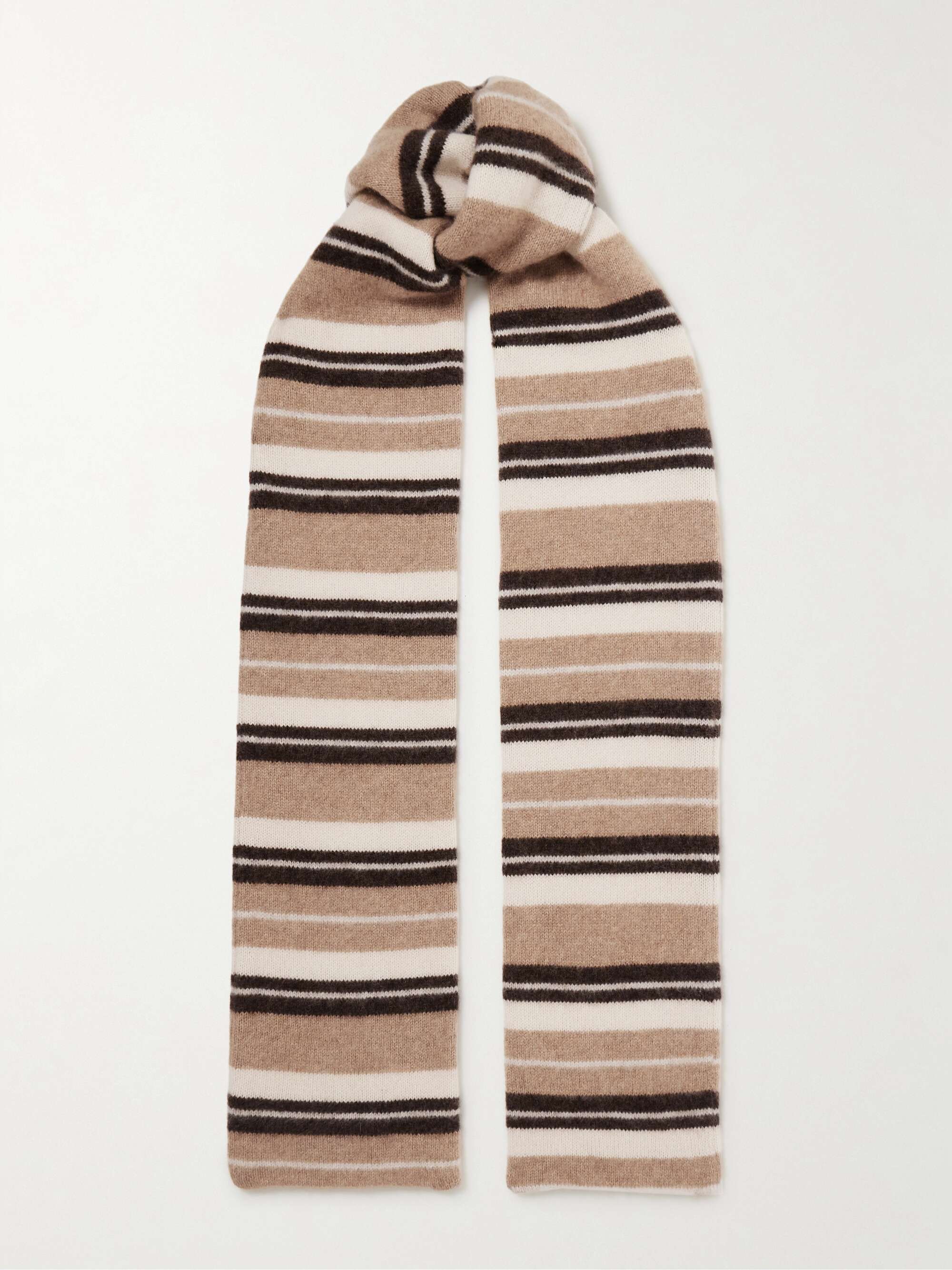 THE ELDER STATESMAN Shadow striped cashmere scarf | NET-A-PORTER
