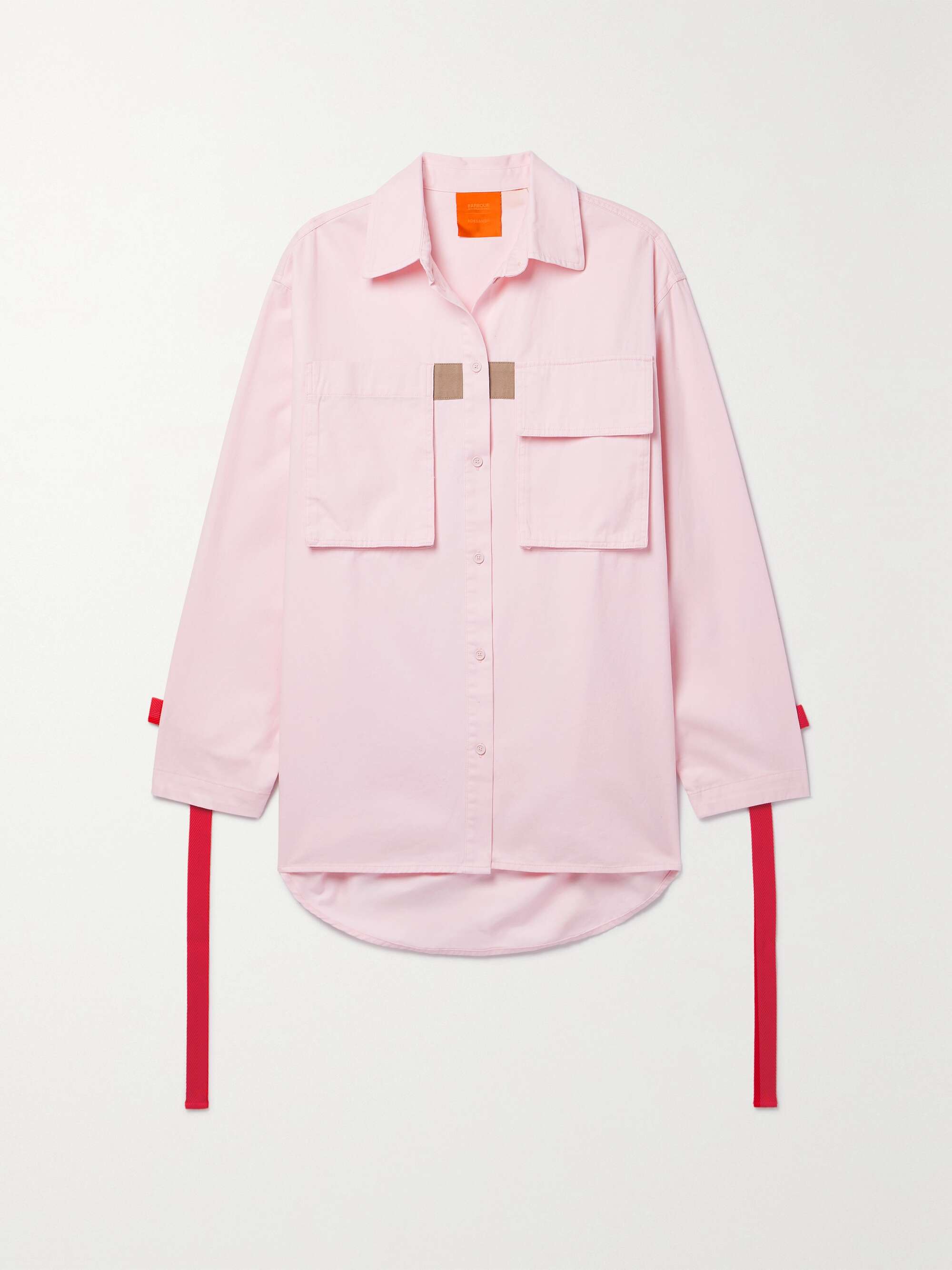 BARBOUR + Roksanda Zora webbing-trimmed cotton-twill shirt | NET-A-PORTER