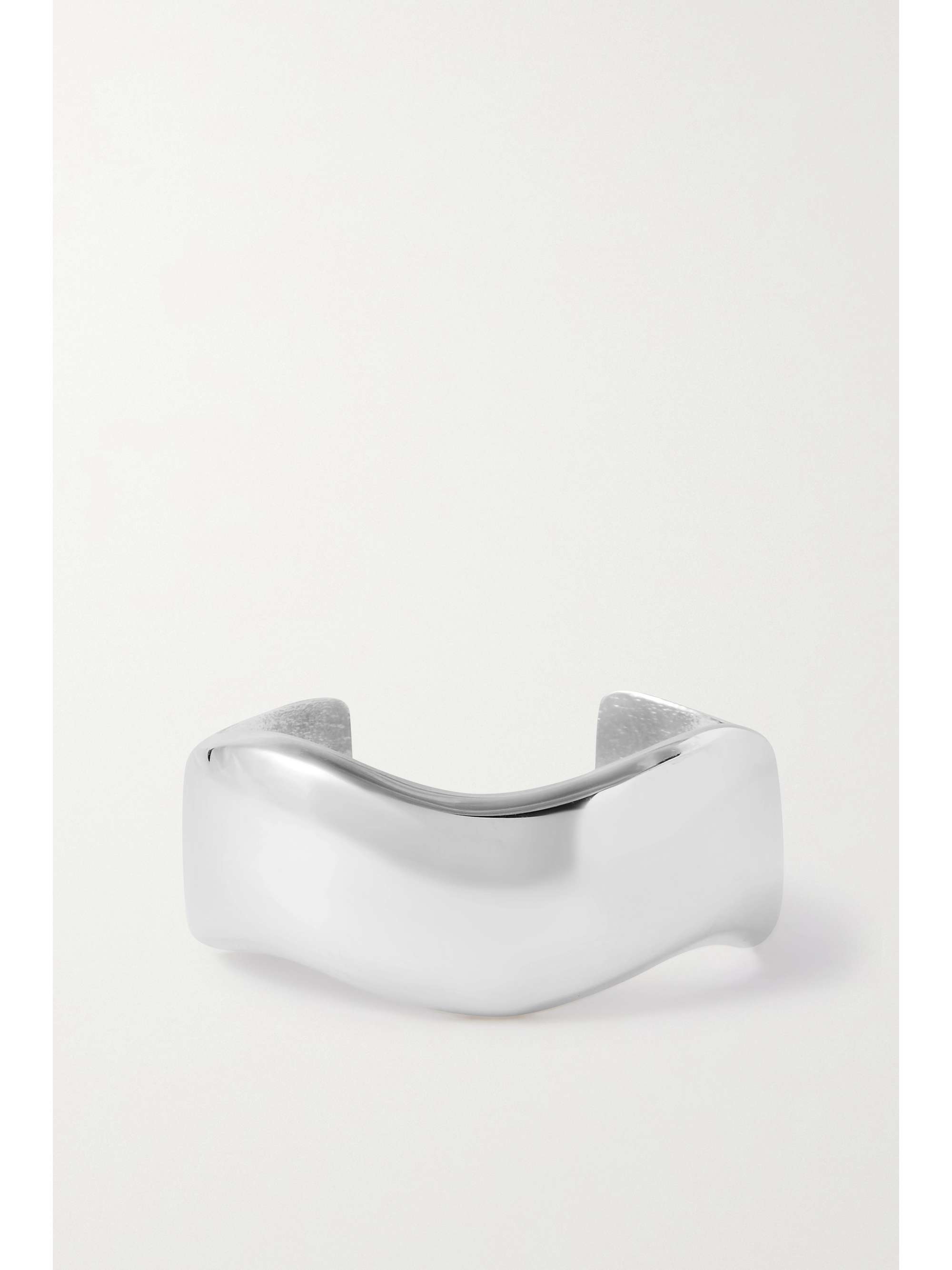 SAINT LAURENT Wavy silver-tone cuff | NET-A-PORTER