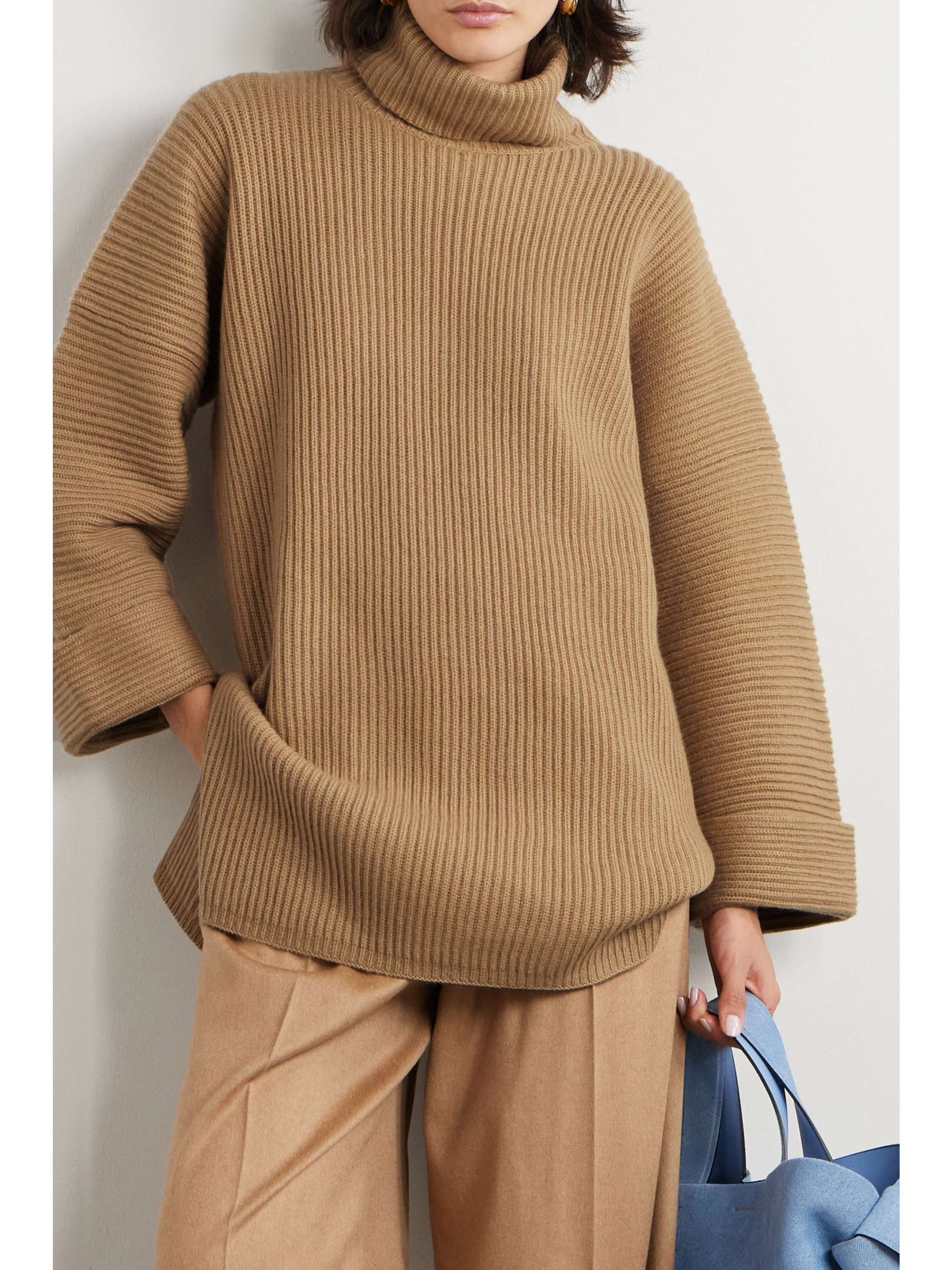 MAX MARA Dula ribbed wool and cashmere-blend turtleneck sweater | NET-A ...