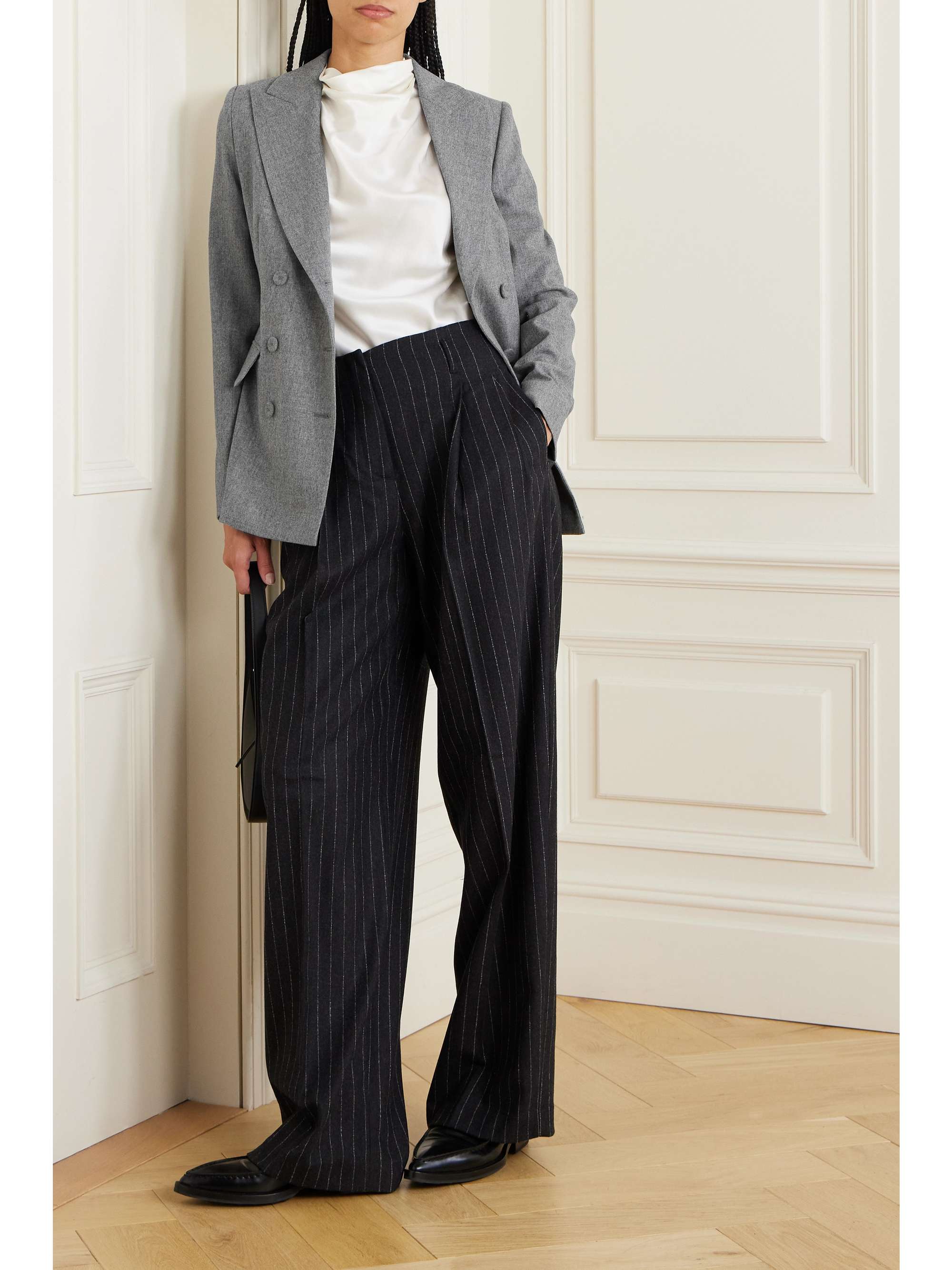 MAX MARA Landa double-breasted wool-blend flannel blazer | NET-A-PORTER